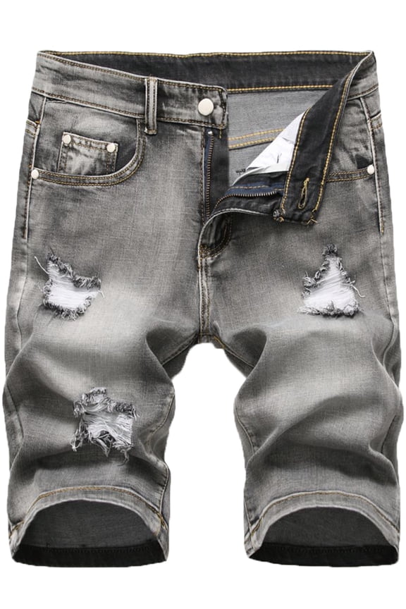Men's Ripped Jean Shorts