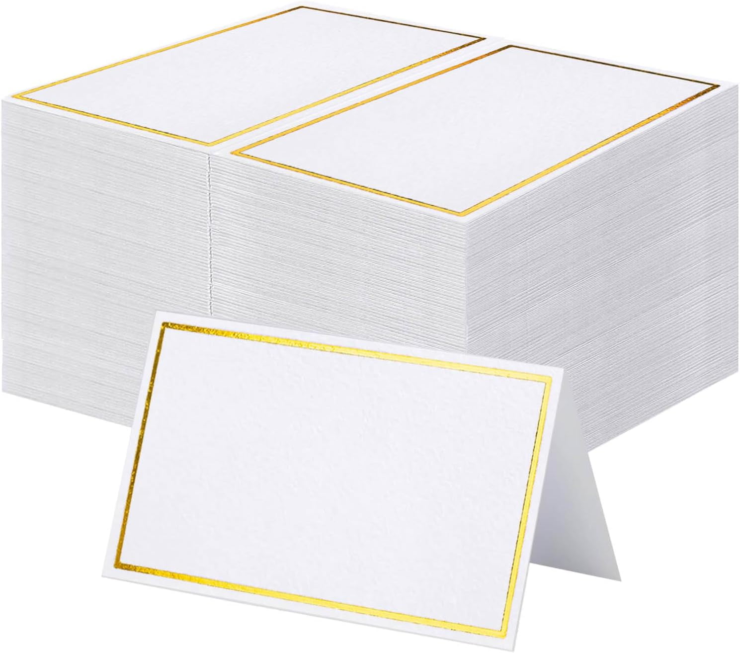 LZLINGMEI 120Pcs Premium Place Cards, Small Table Cards with Gold Foil ...