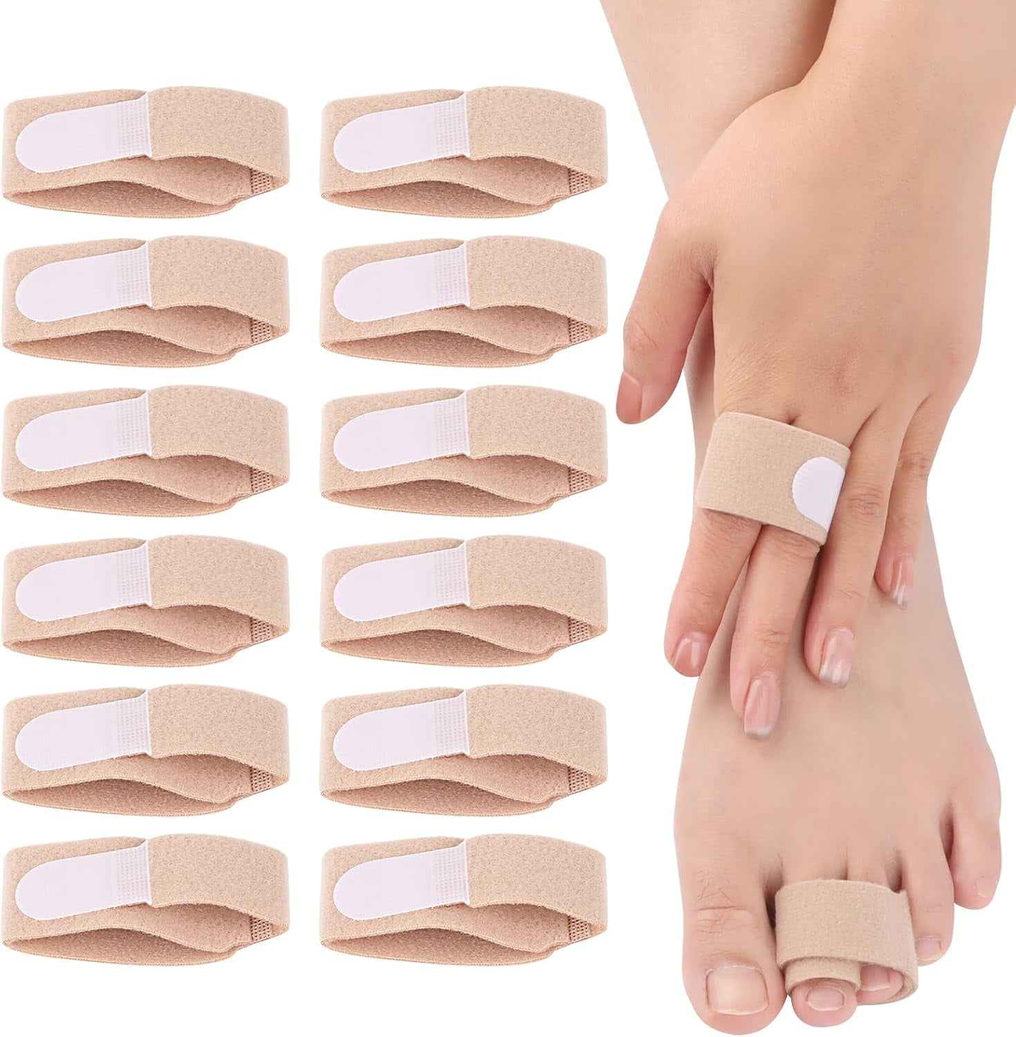 LZLINGMEI 12Pcs Hammer Toe Correctors, Broken Toe Splint, Hammer Toe ...