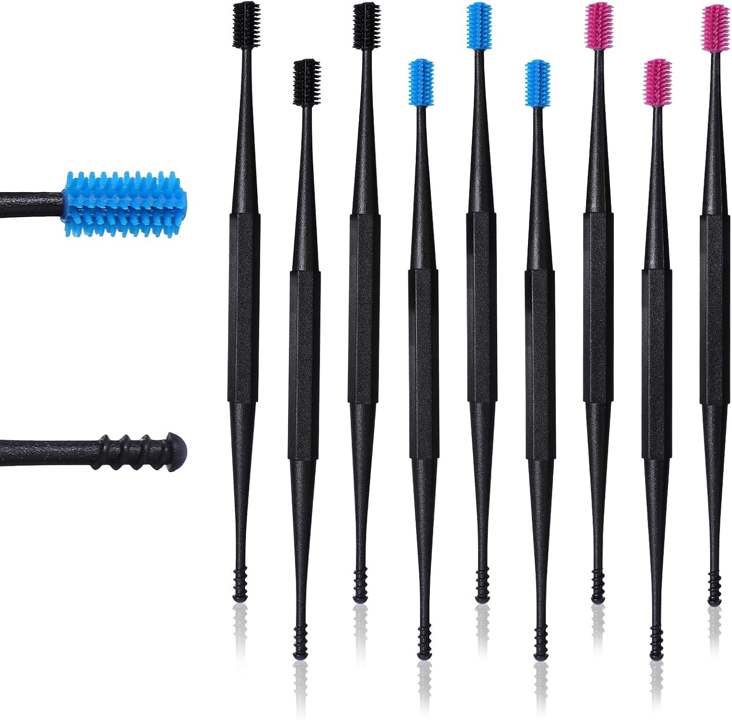 LZLINGMEI 9 Pcs Ear Wax Removal Tool Spiral Ear Wax Remover Silicone ...