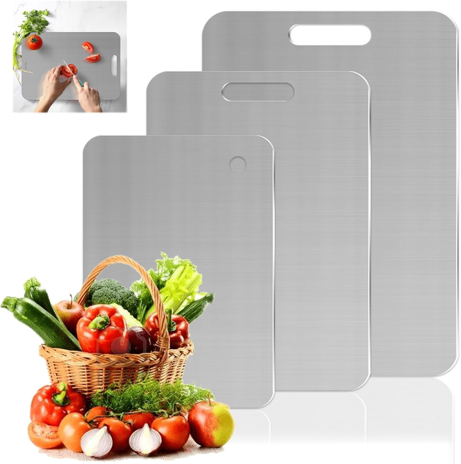 LZLINGMEI Design Titanium Chopping Board, Durability 316 Stainless ...