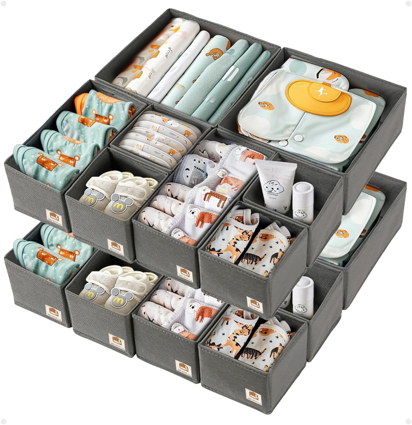 LZLINGMEI Drawer Organizer for Clothes,Drawer Organizer for Diaper ...