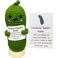LZLINGMEI Emotional Support Pickle Gift Cucumber Handmade Crochet, Cute ...