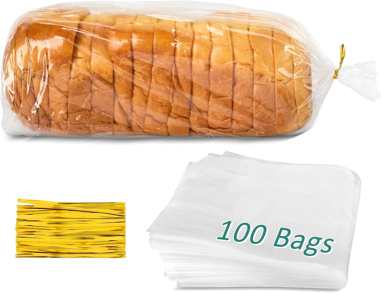 LZLINGMEI Loaf Bread Bags for Homemade Bread or Bakery Storage, Large ...