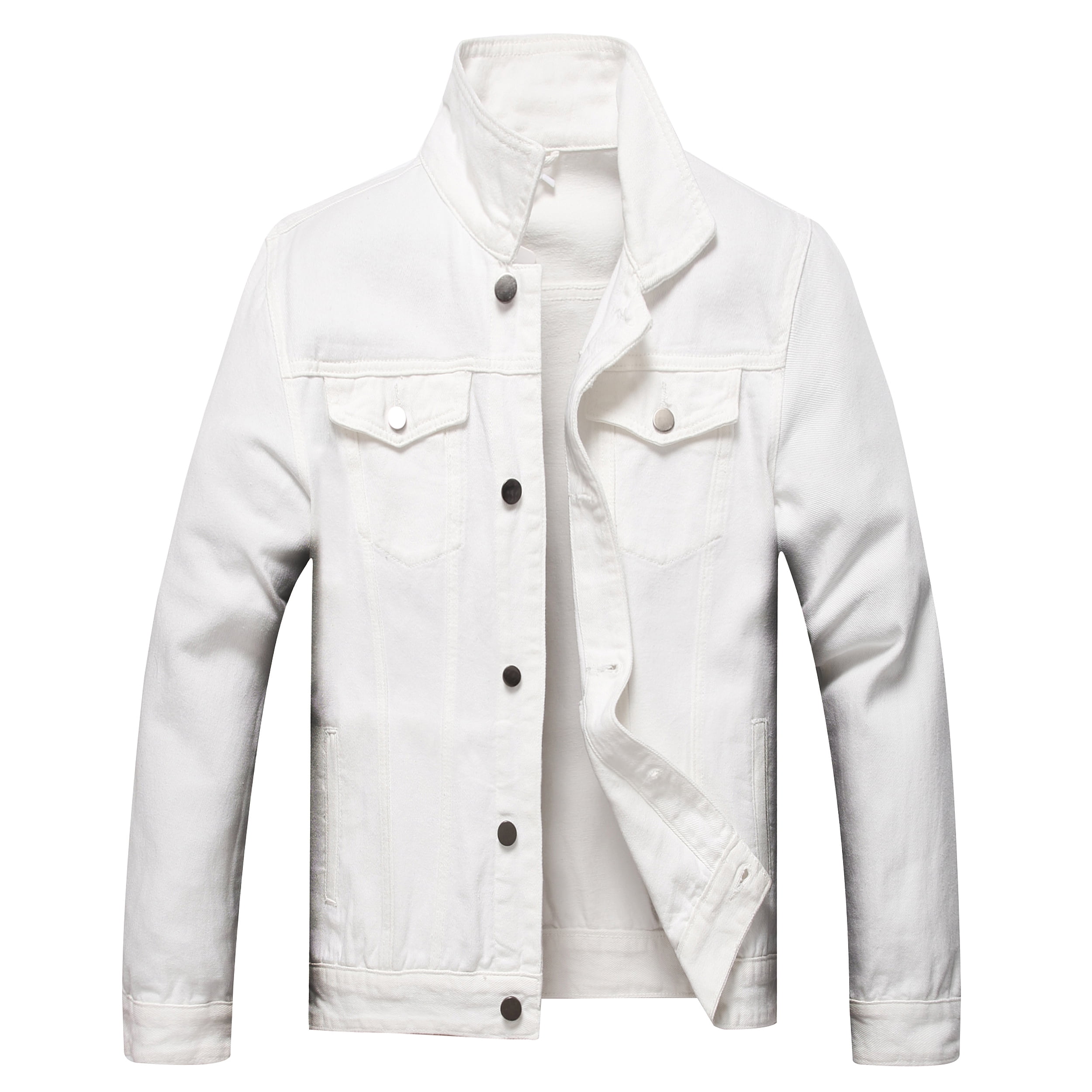 LZNEV Jean Jacket for Men, Fashion Mens Denim Jacket Washed Classic ...