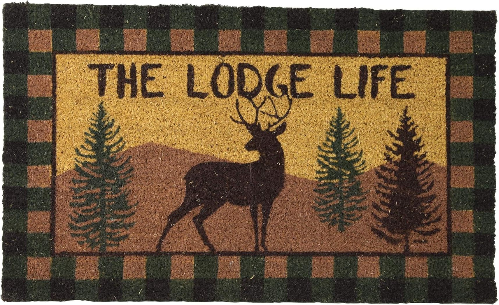 LZQP 30" x 18" Deer Coir Doormat, Welcome Mat with Slip-Resistant PVC ...