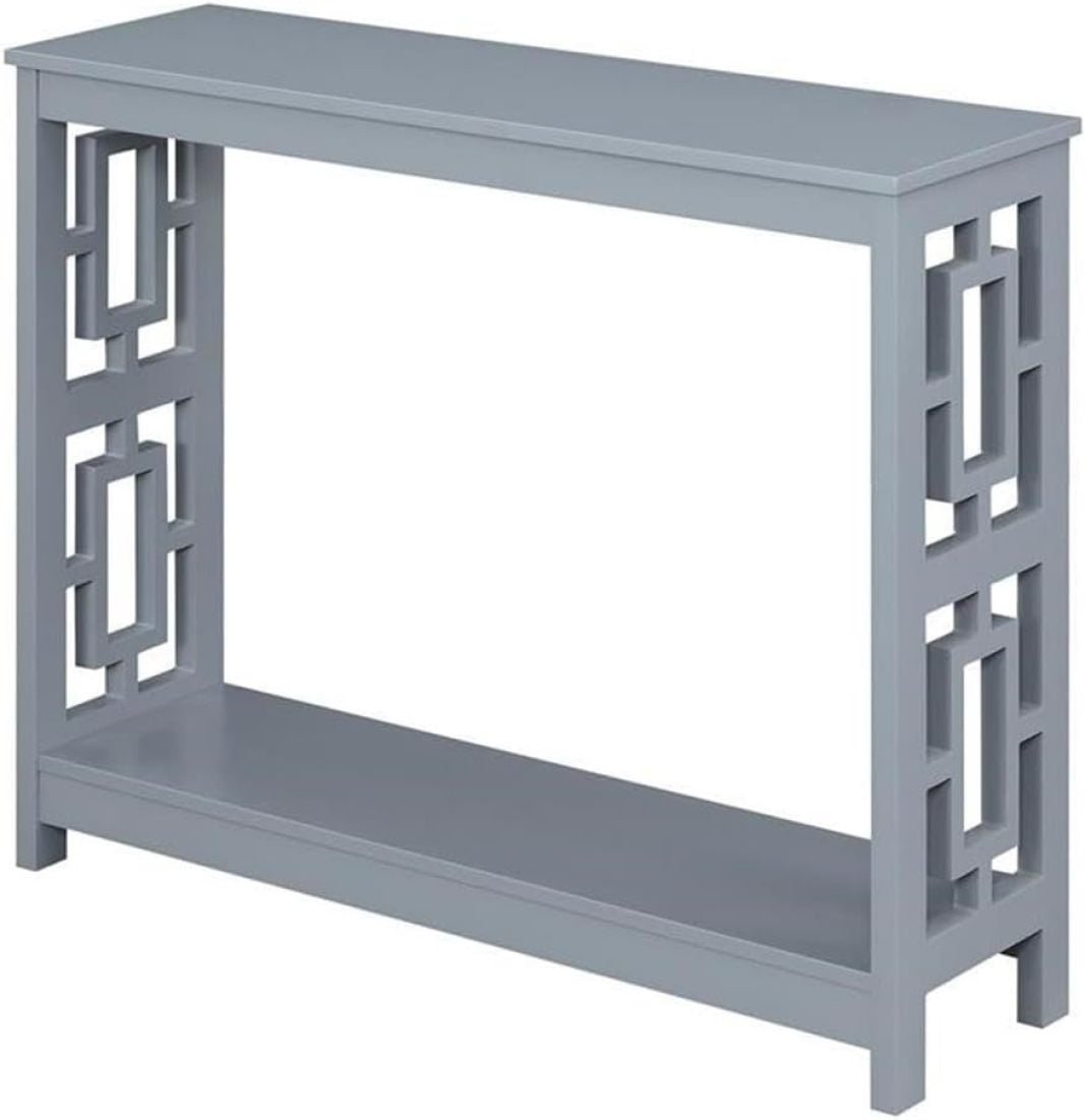 LZQP Town Square Console Table with Shelf, Gray - Walmart.com