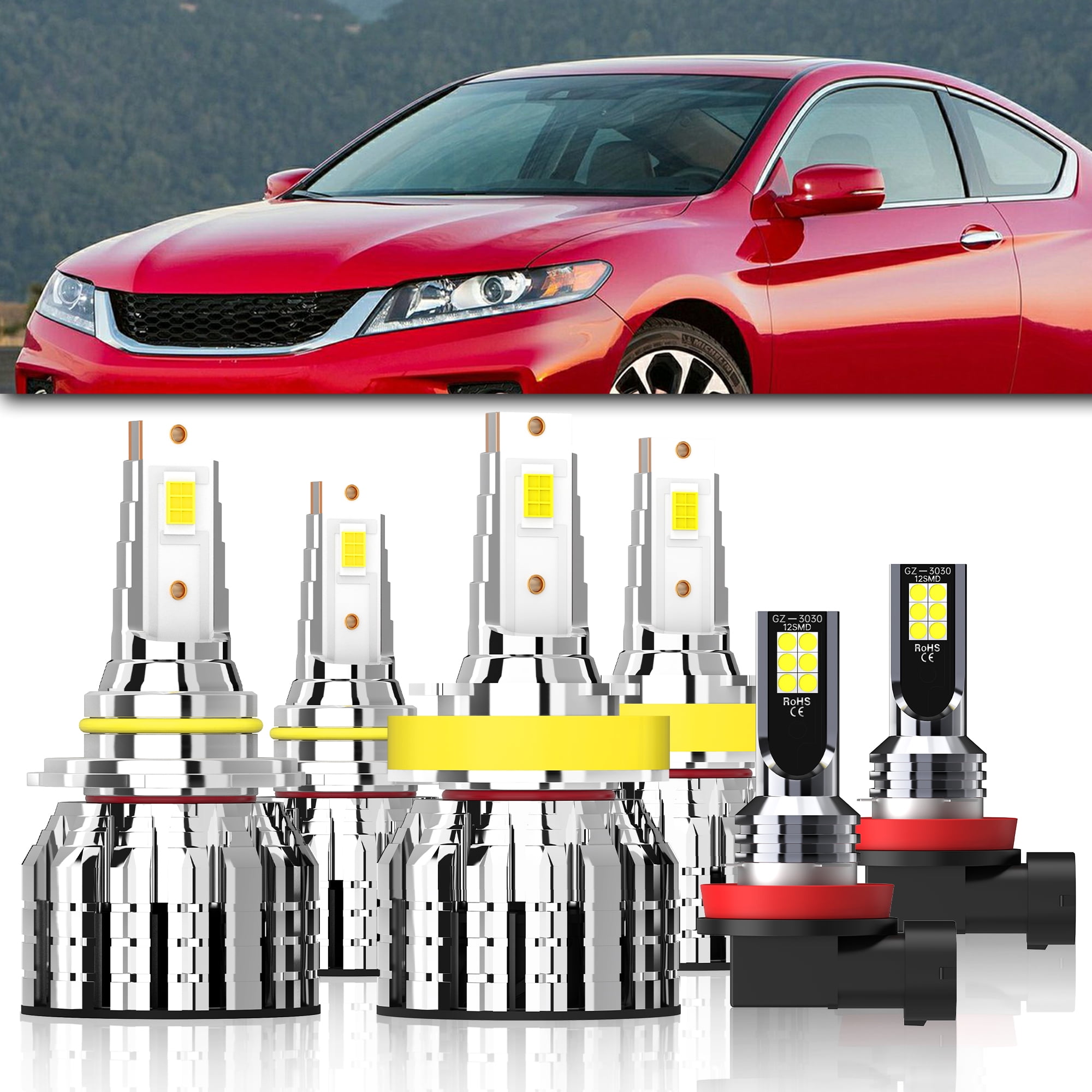 LZYMAXDM LED Headlight Bulbs fit for Honda Accord 2008-2012 Coupe,9005 ...