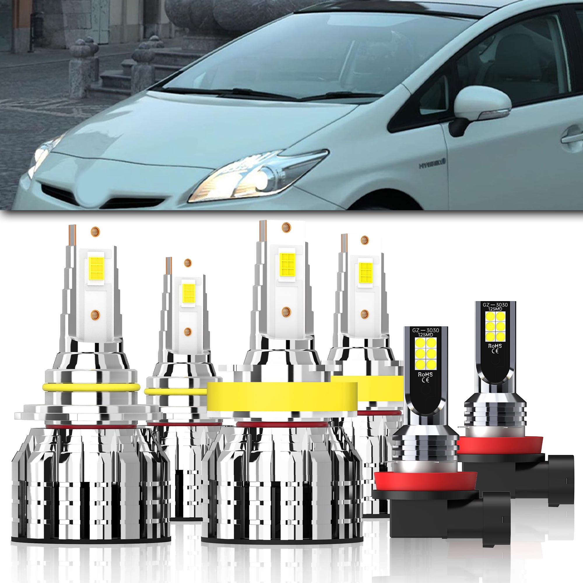 LZYMAXDM LED Headlight Bulbs fit for Toyota PRIUS 2010-2015,9005 High ...