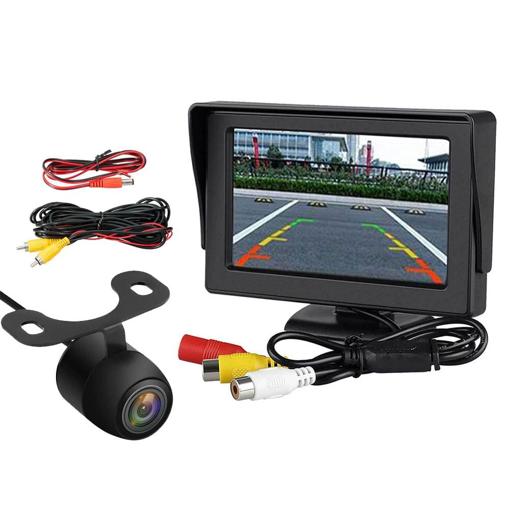 LZYWOD 4.3" Backup Camera and Monitor HD Car Rear View Reverse Vision ...