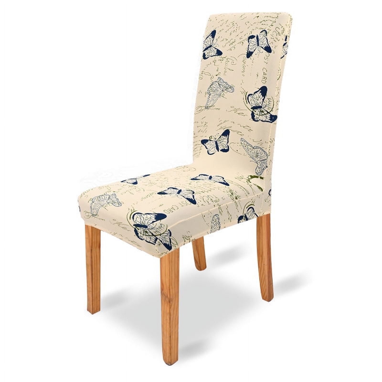 LZYoehin Stretch Printed Chair Cover Mid Back Living Room Dining Room ...
