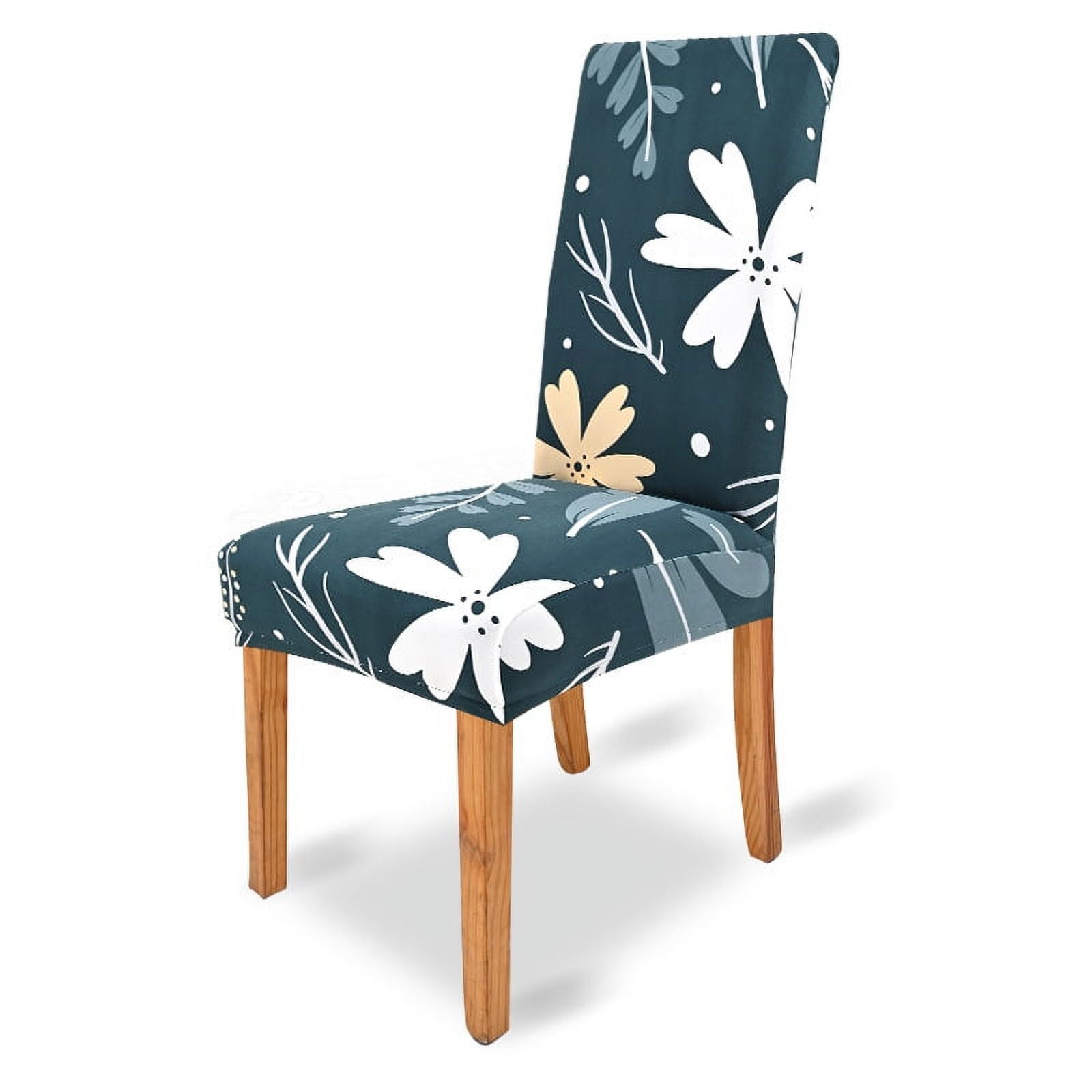 LZYoehin Stretch Printed Chair Cover Mid Back Living Room Dining Room ...