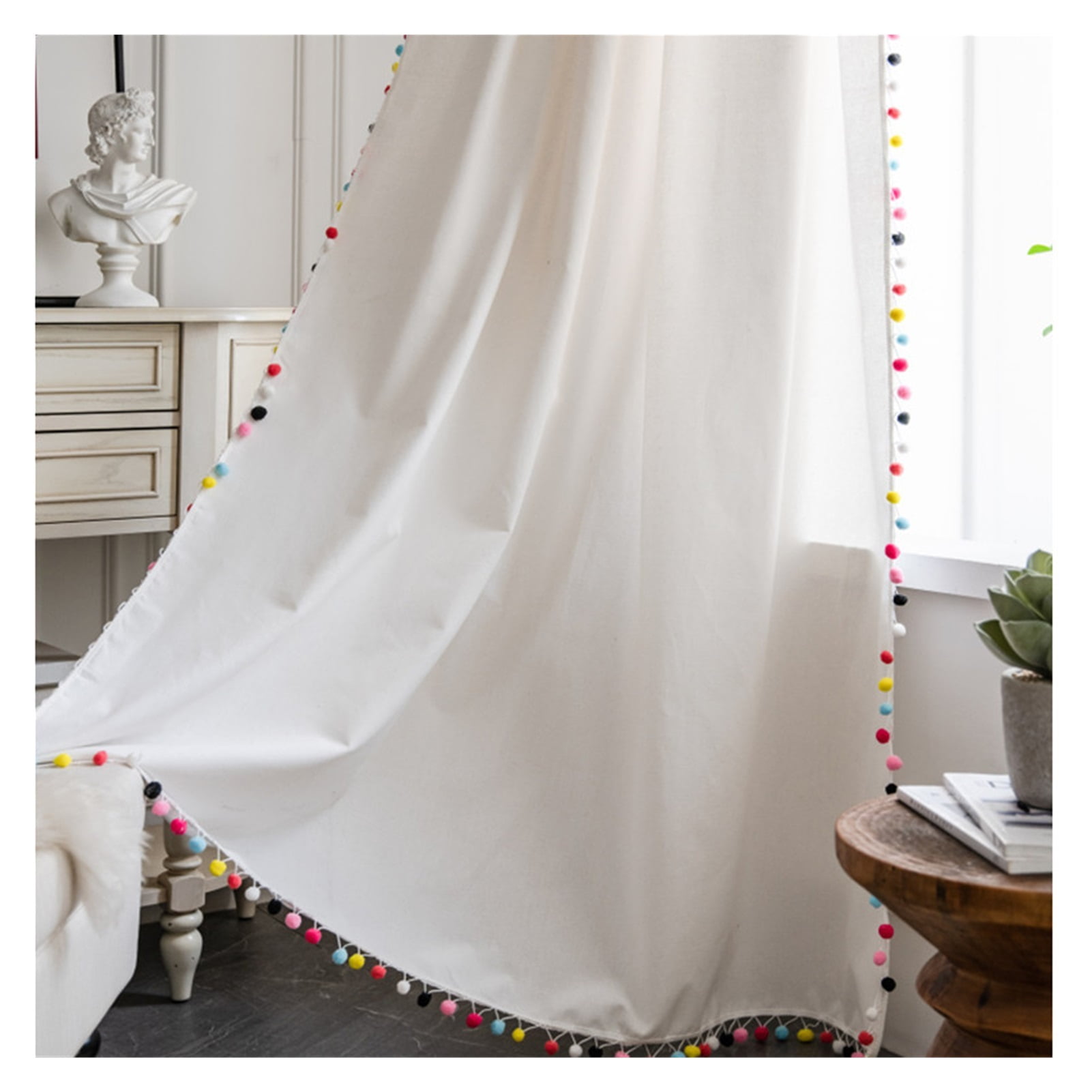 LZZ Multi Color Curtain Thermal Insulated Light Flitering Block Rod ...