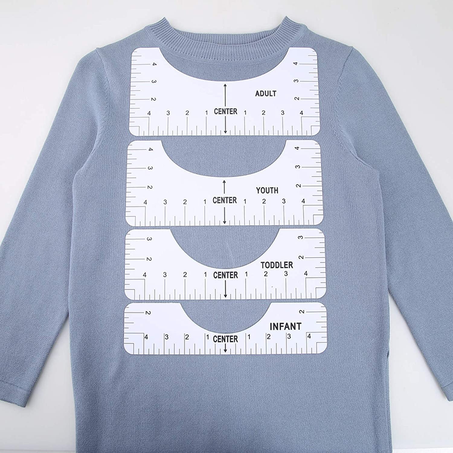 LZZEM4 Pack T-Shirt Ruler Guide T-Shirt Alignment Ruler Heat Press ...