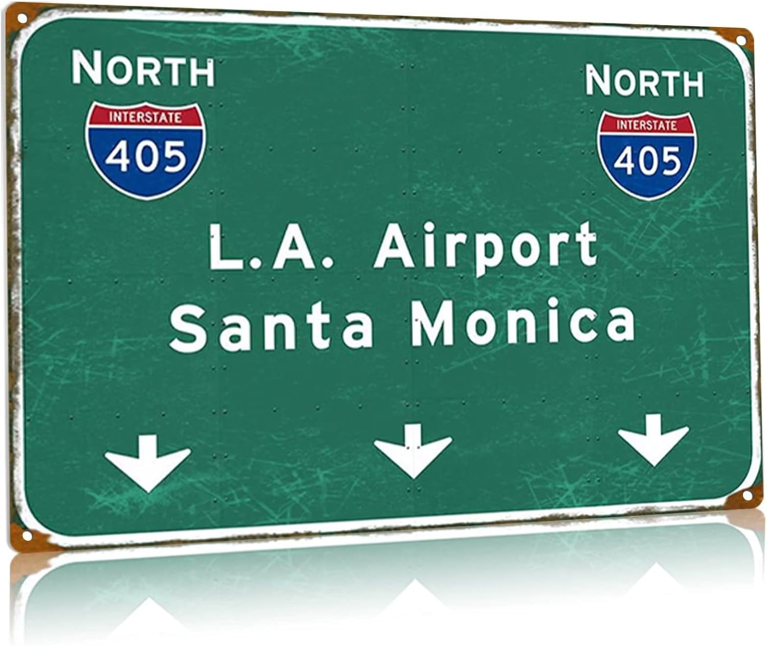 La Airport Road Metal Signs Santa Monica Interstate 405 Highway Sign ...