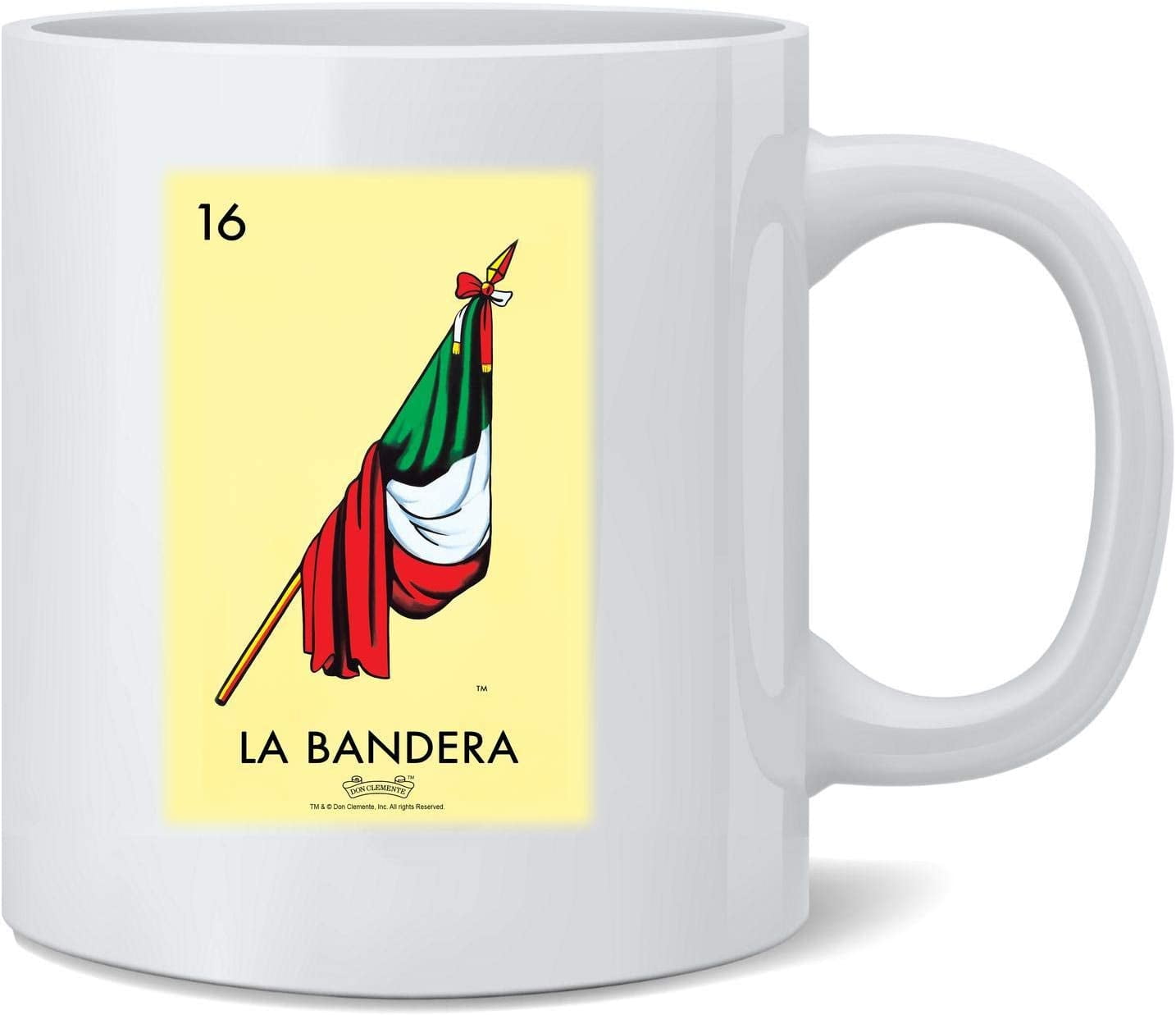 La Bandera Flag Loteria Card Mexican Bingo Ceramic Coffee Mug Tea Cup ...