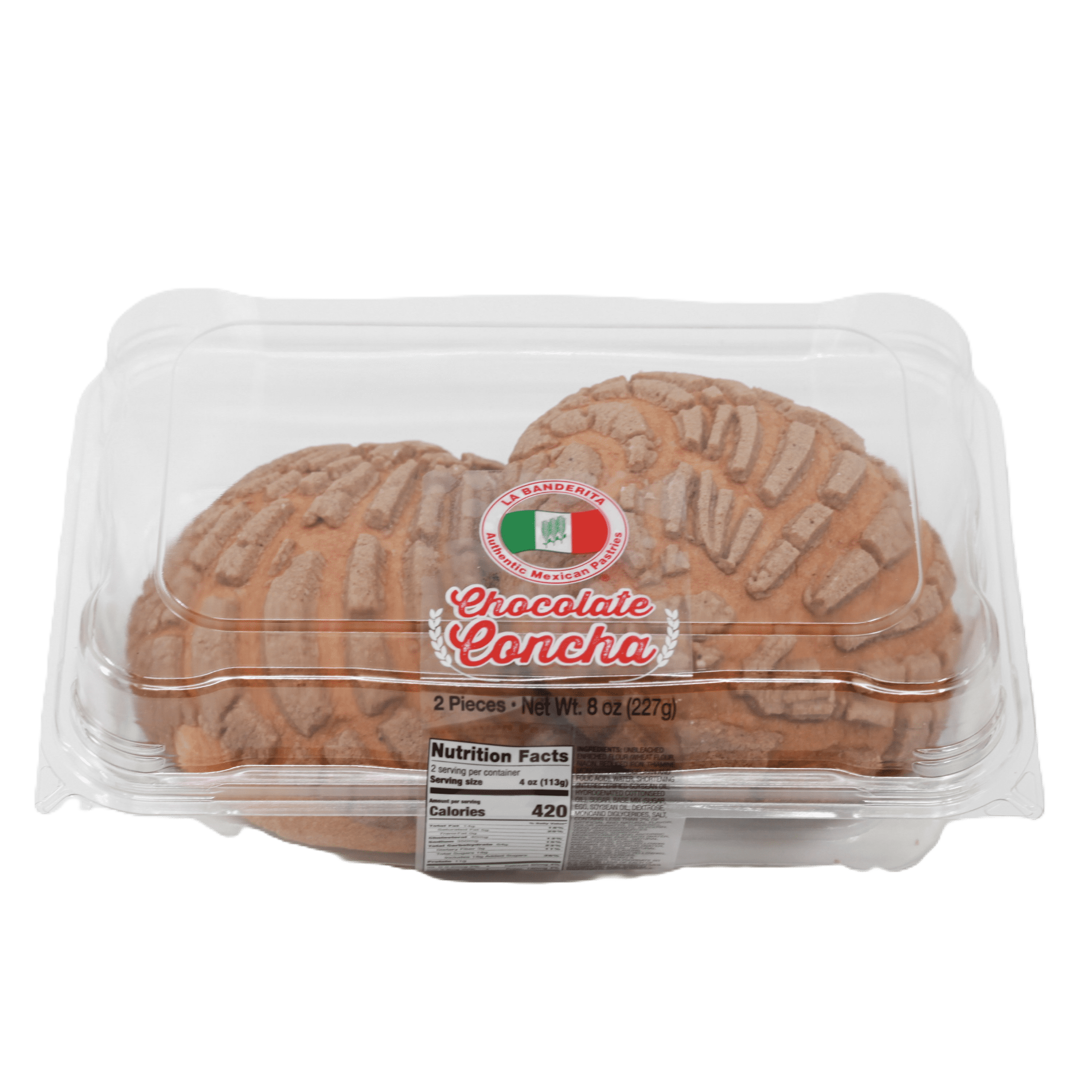 La Banderita Authentic Mexican Pastries Chocolate Baked Conchas 8 oz, 2 ...