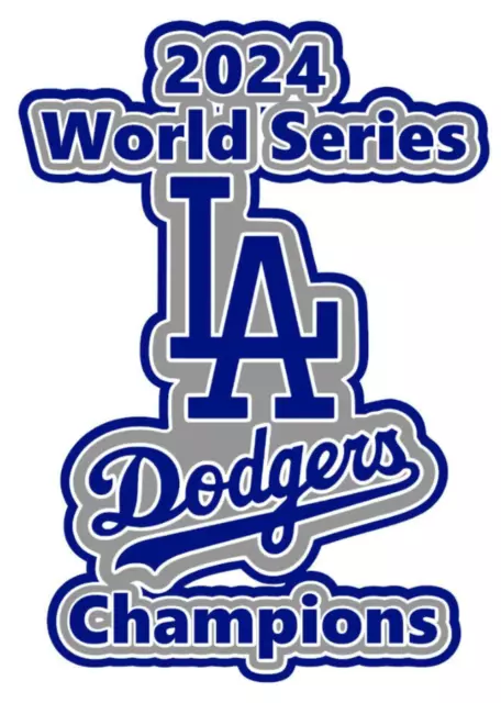 La Baseball Team 2024 World Series Champions Gray Sticker Baseball ...