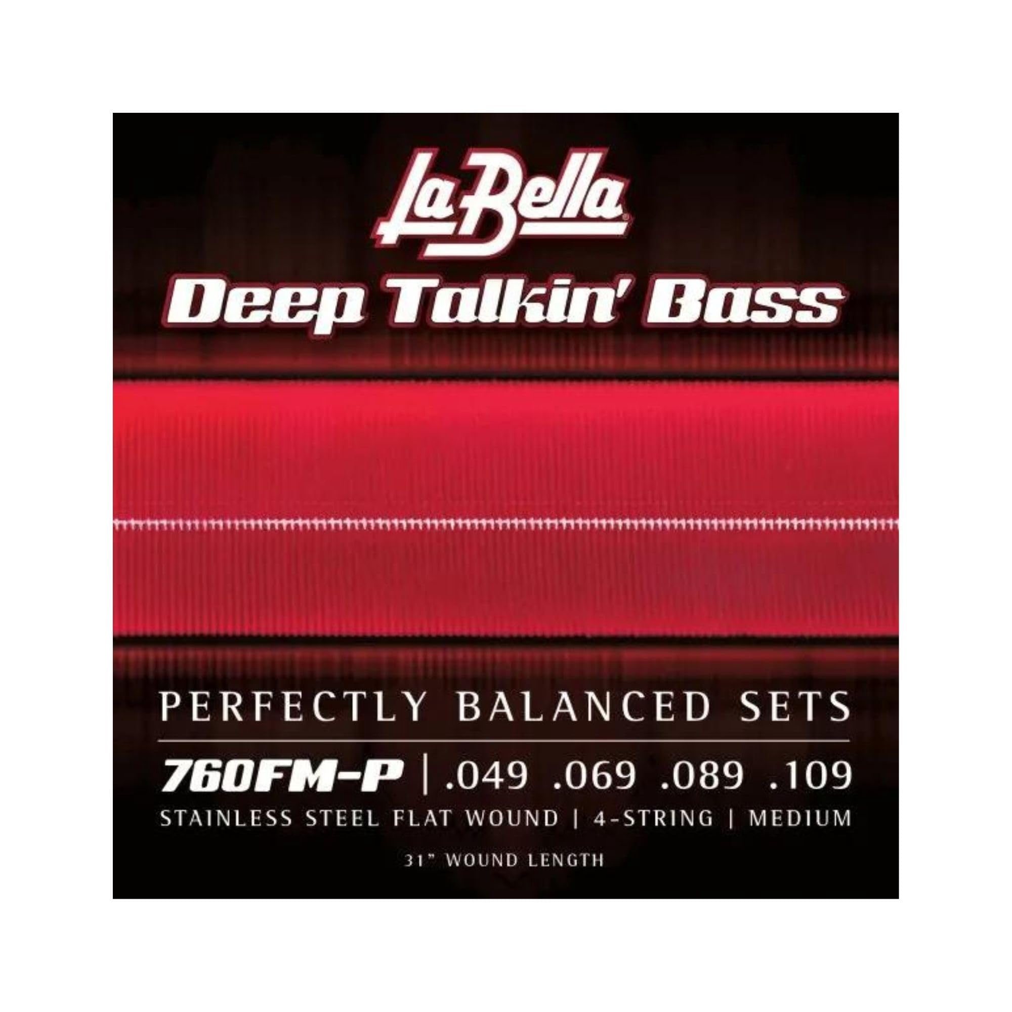 La Bella 760FM-P Deep Talkin' Stainless Steel Flat - Medium 31 inch ...