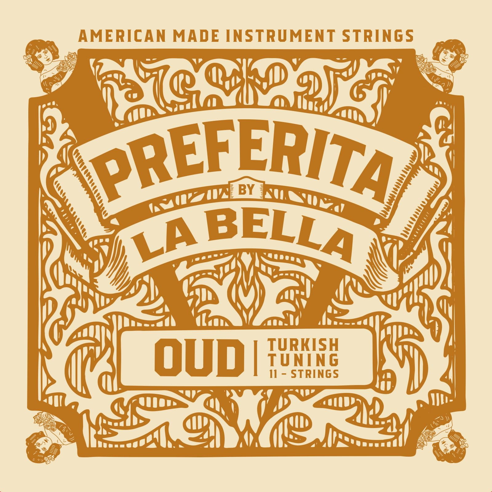 La Bella OU-PT Preferita Oud Strings Turkish Tuning 22-42 - Walmart.com
