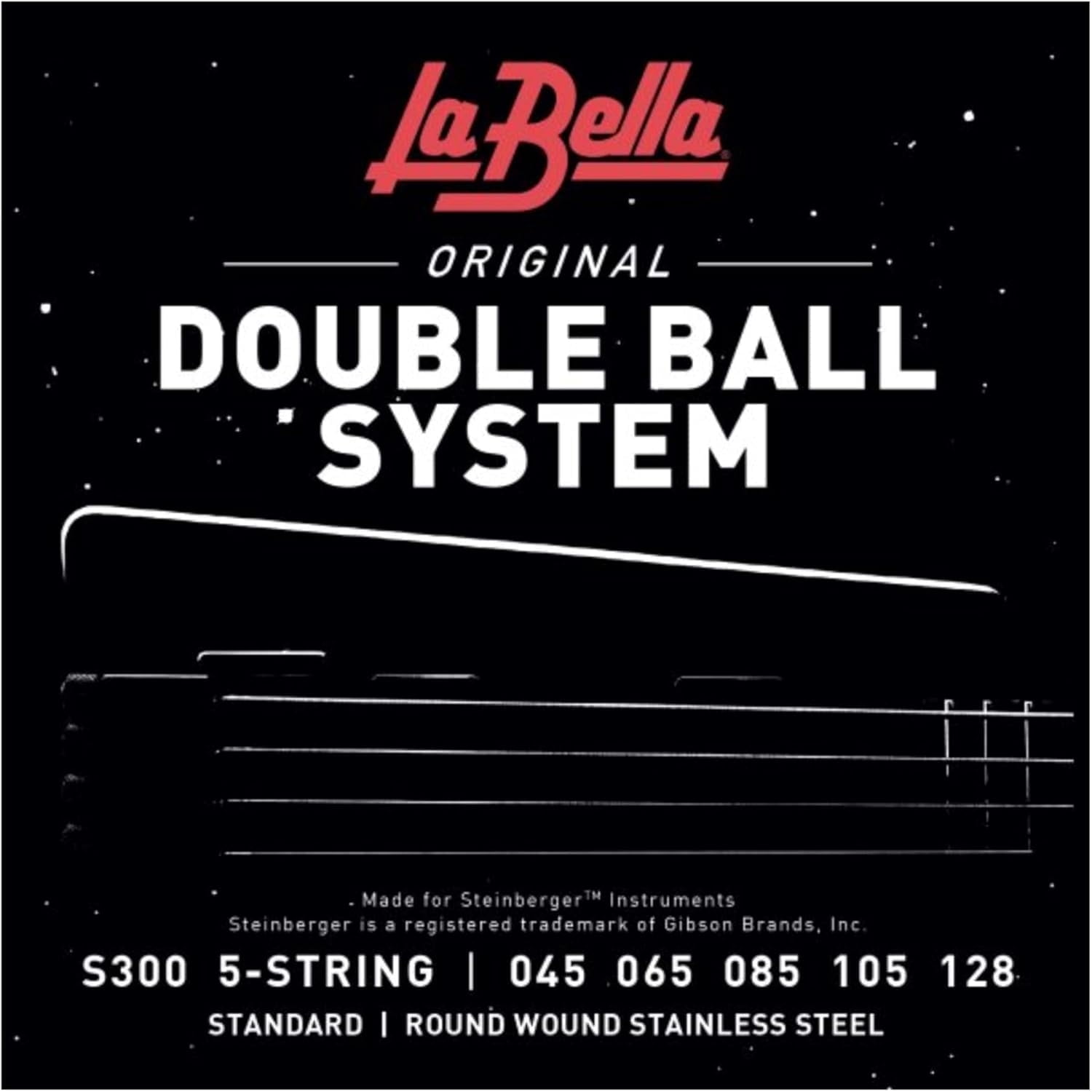 La Bella S300 Double Ball System 5-String Bass Strings 45 - 128 ...