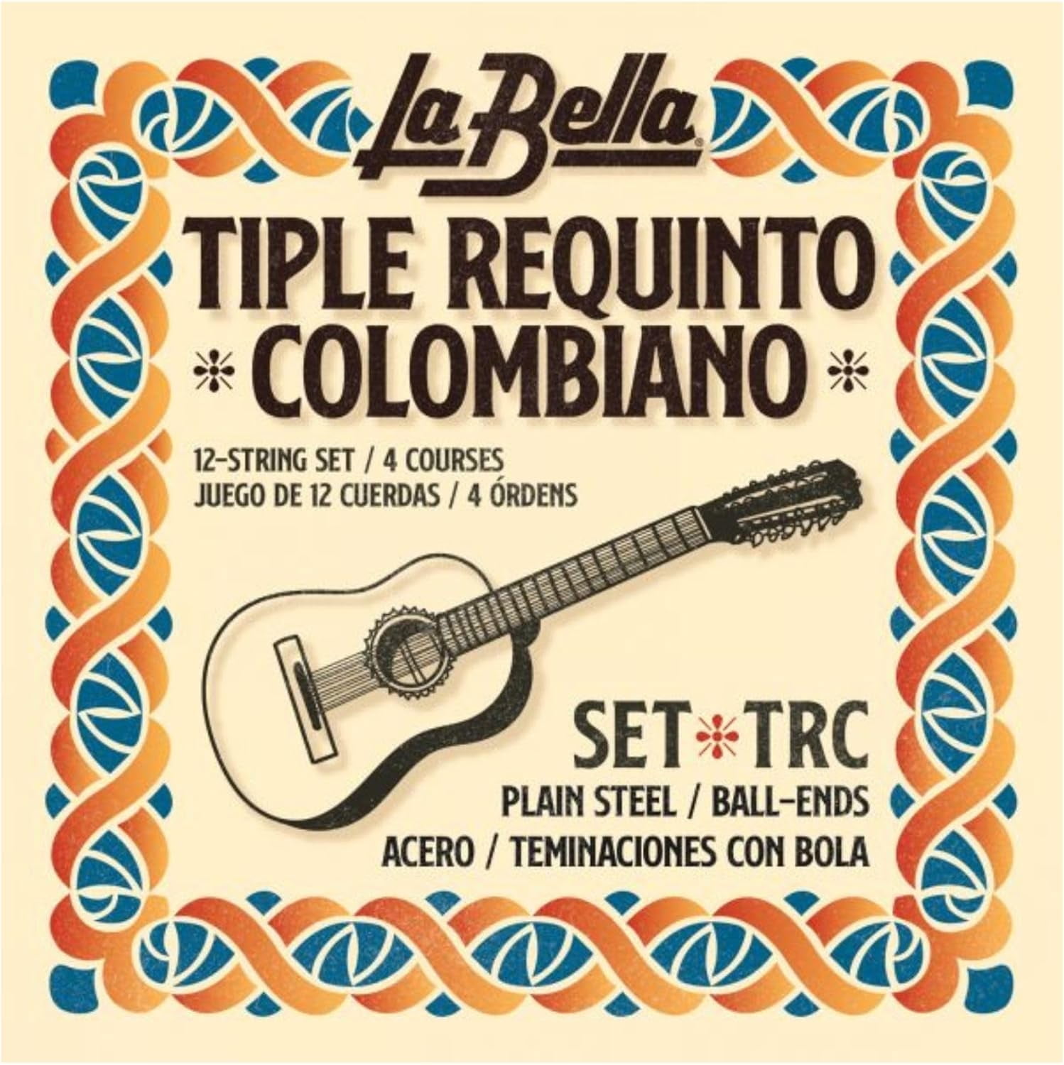 La Bella TRC Tiple Requinto Colombiano 12-String Set - Walmart.com