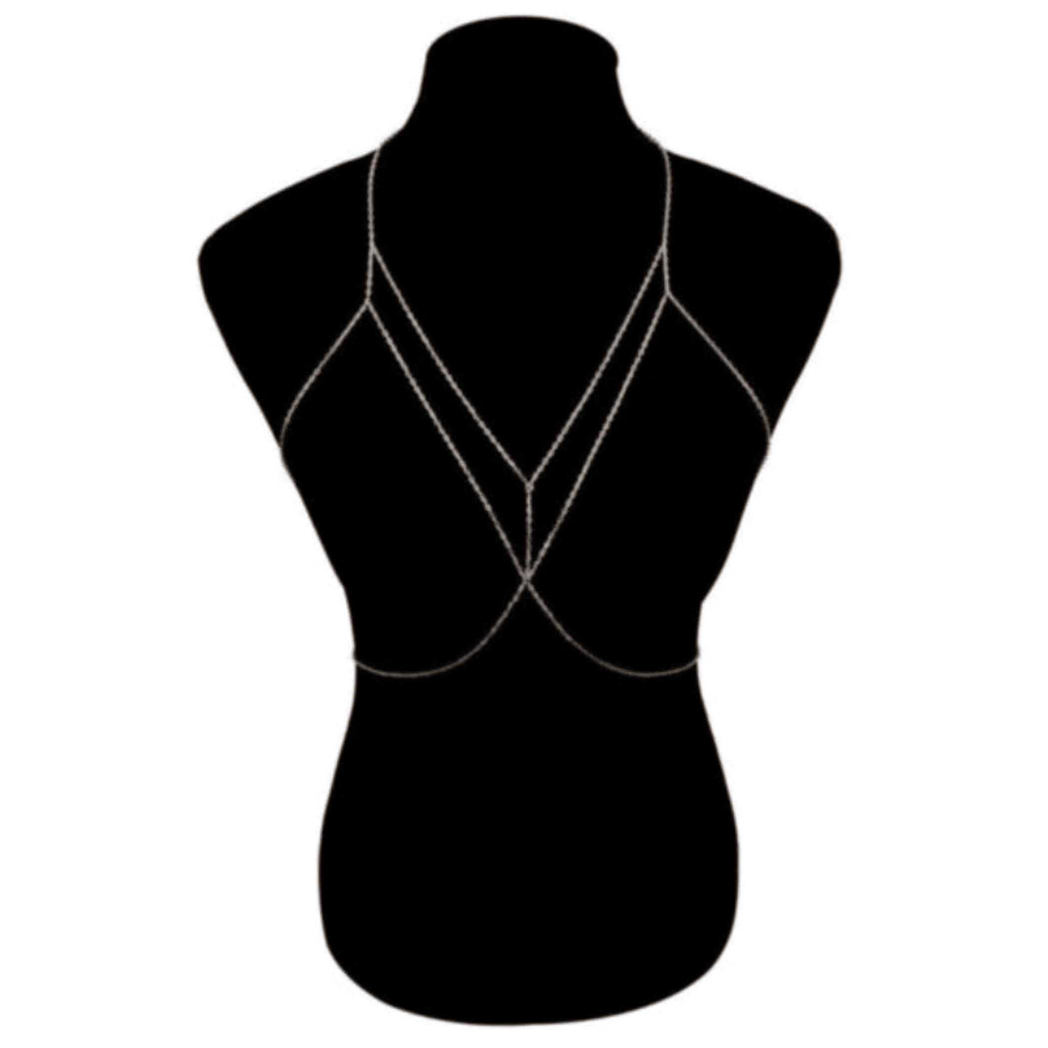 La Belle Fantastique Bralette Body Chain[ Gold 1 ] - Walmart.com