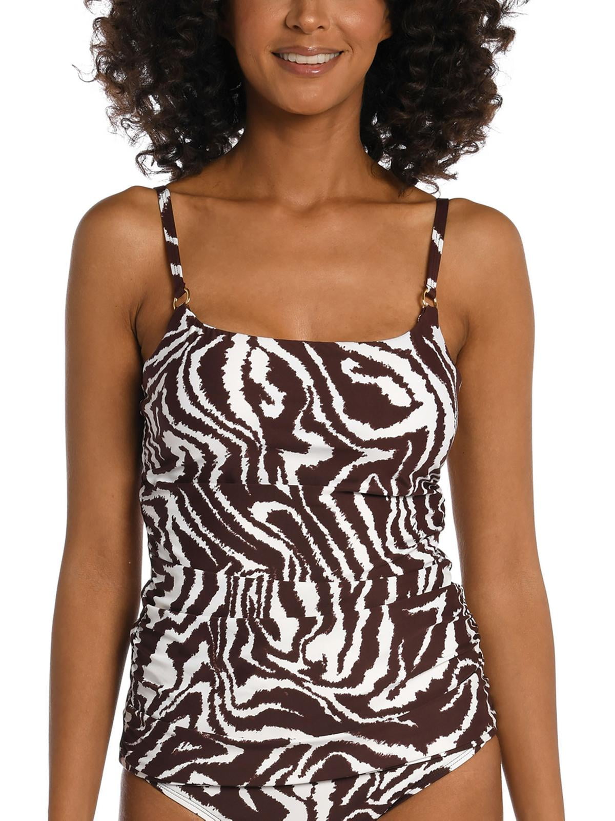 La Blanca Womens Zebra Underwire Tankini Swim Top - Walmart.com