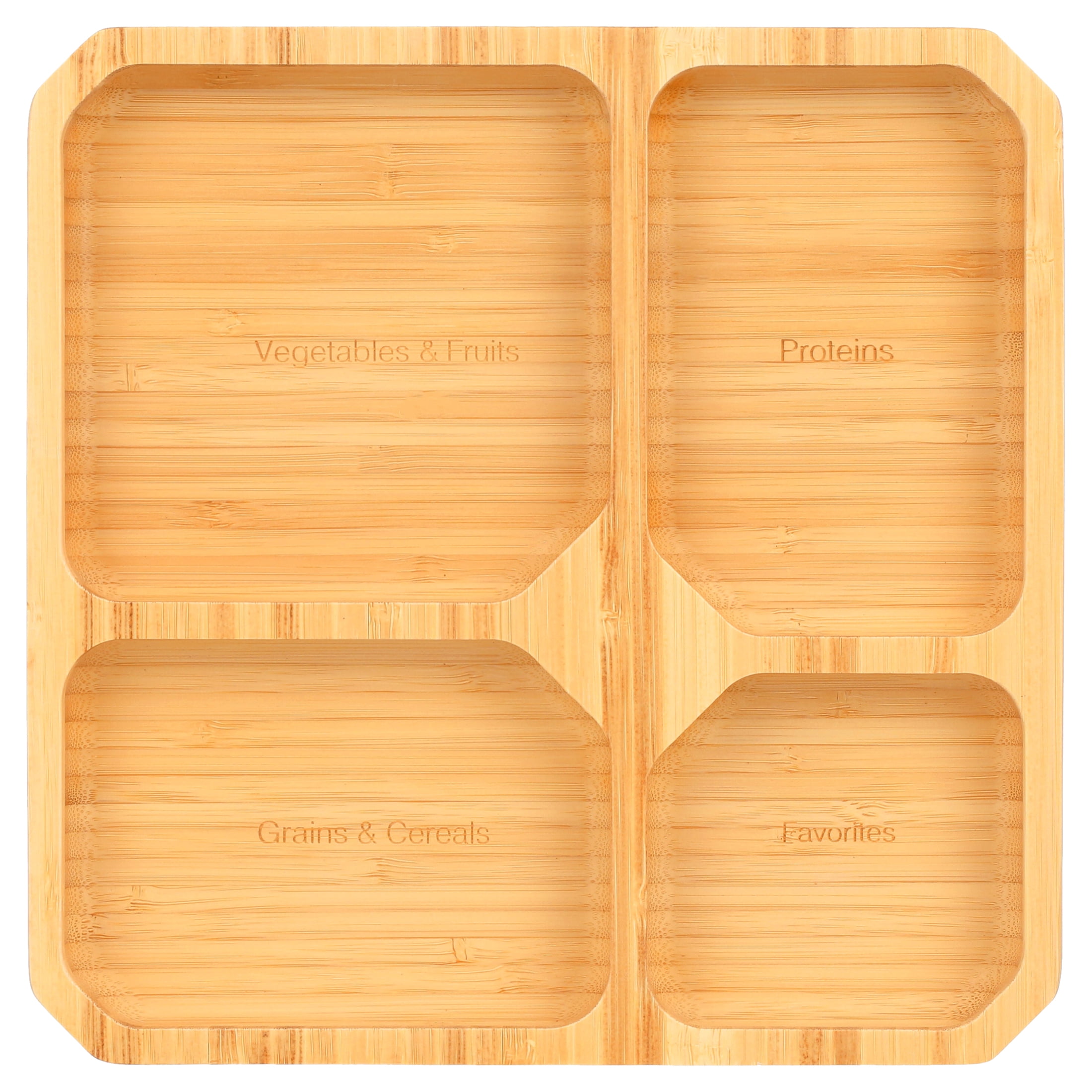 La Boos Square Portion Control Plates (4-Section) - MyPlate Healthy ...