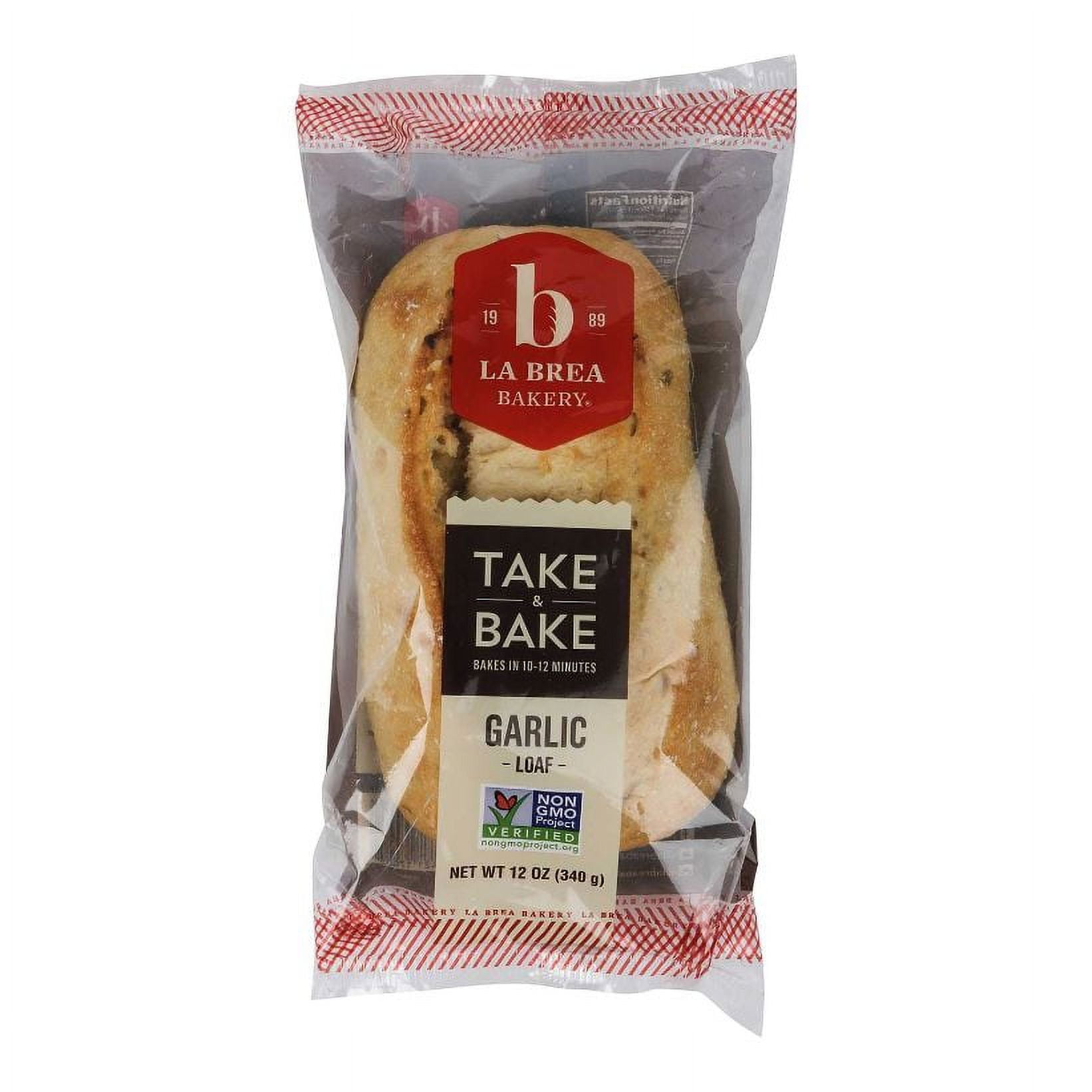 La Brea Bakery Take and Bake Garlic Bread Loaf, 12 Ounce - 12 per case ...