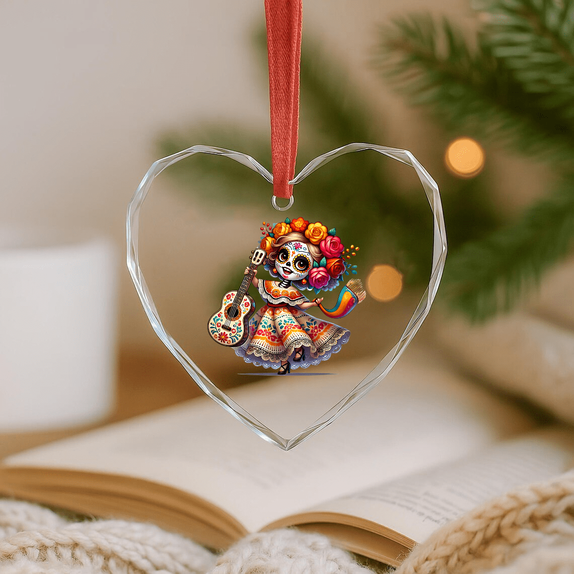La Catrina Hispanic Heritage Month Mexican Flower Ornament, Home ...