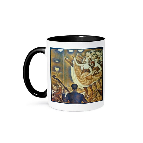 La Chahut, 1889 By Georges Seurat Woman Dancing On Stage, 15oz Two-Tone ...