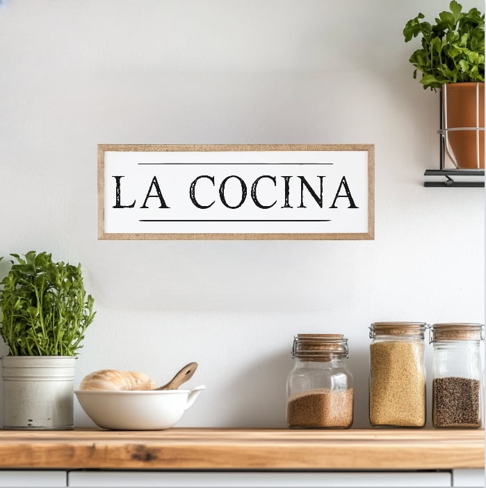 La Cocina Sign Spanish Mexican Kitchen Decor Wood Sign Wood Kitchen ...