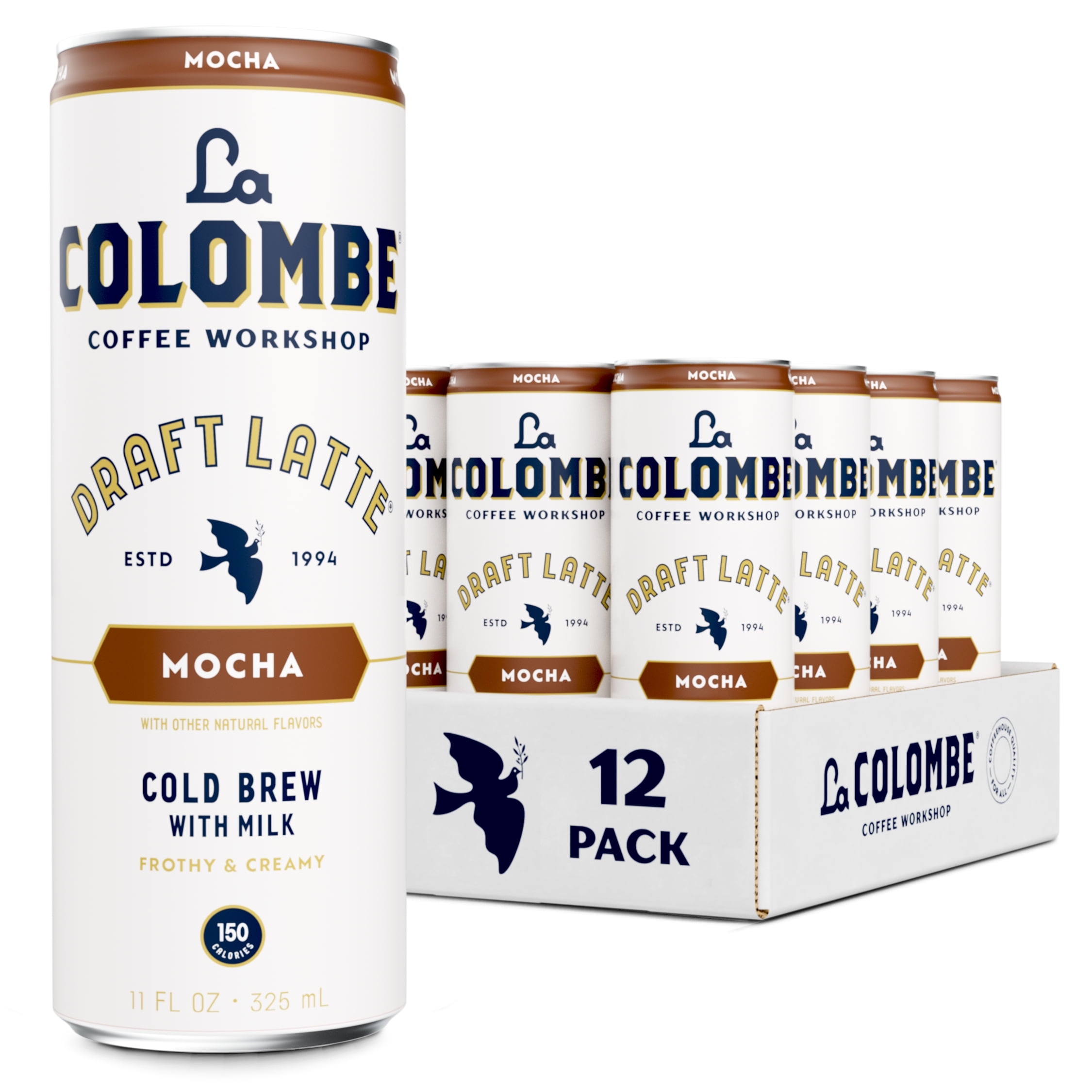La Colombe Mocha Latte Cold Brew Ready-to-Drink Coffee, 11 fl oz, 12 ...