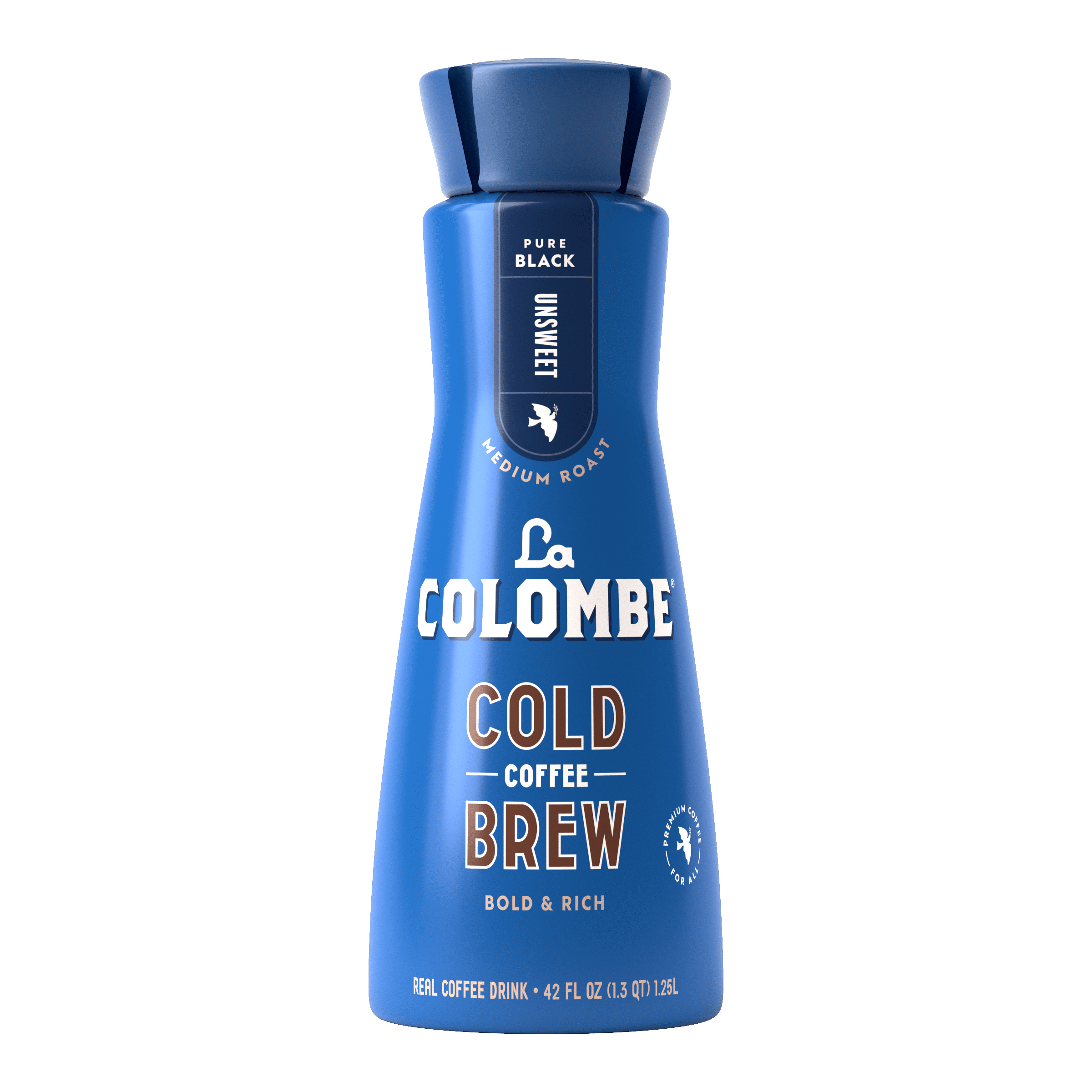 La Colombe Unsweetened Medium Roast Cold Brew Coffee, 42 fl oz Bottle ...