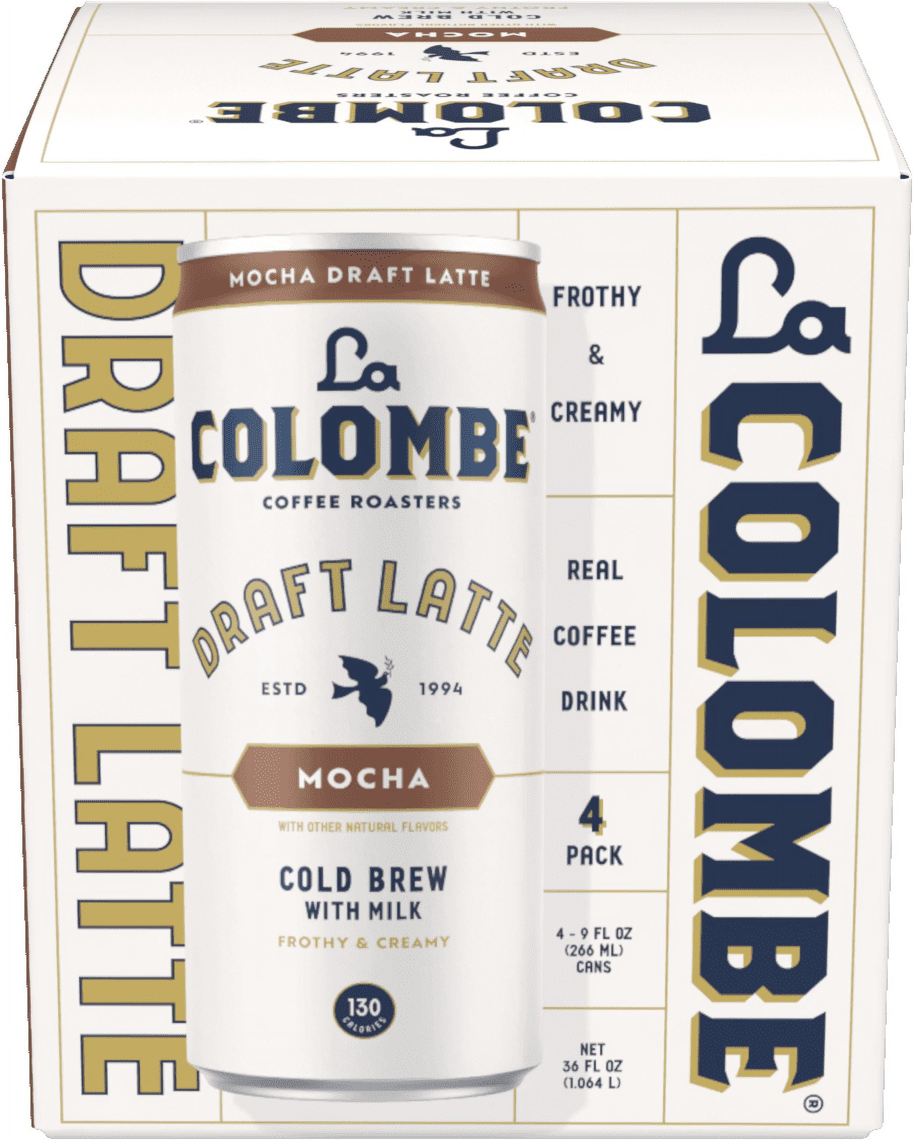 La Colombe Mocha Draft Latte Cold Brew Coffee, 9 fl oz, 4 Pack Cans ...