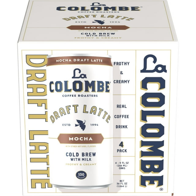 La Colombe Mocha Draft Latte Cold Brew Coffee, 9 fl oz, 4 Pack Cans ...