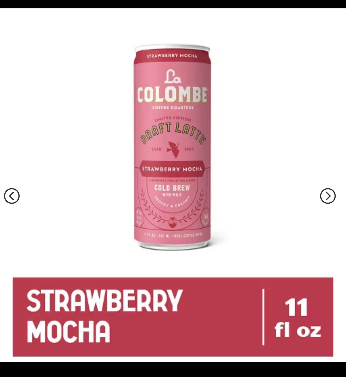 La Colombe Strawberry Mocha Strawberry Mocha Draft Latte ( 11oz 12pk ...