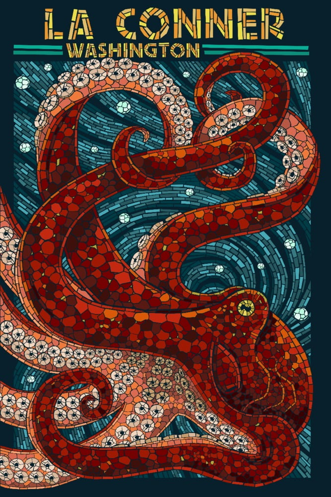 La Conner, Washington, Octopus Mosaic (16x24 Giclee Gallery Art Print ...