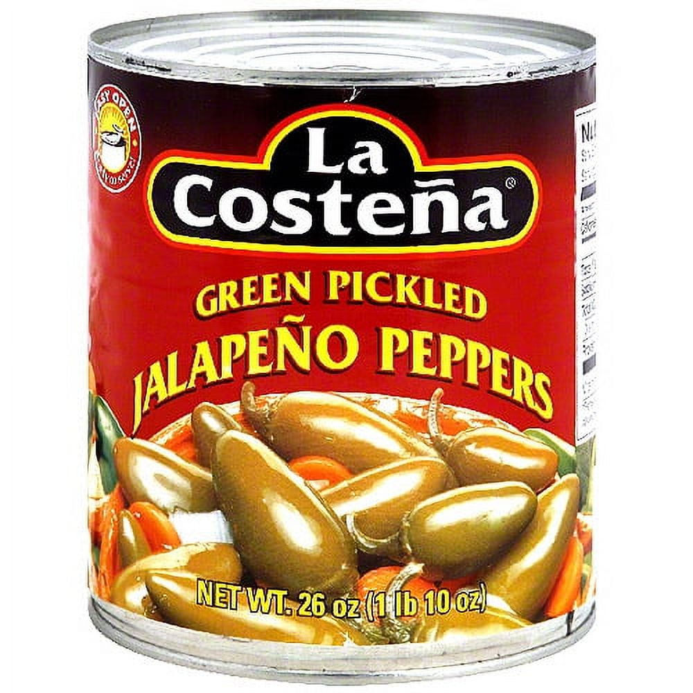 La Costena Green Pickled Sliced Jalapeno Peppers, 26 oz (Pack of 12 ...