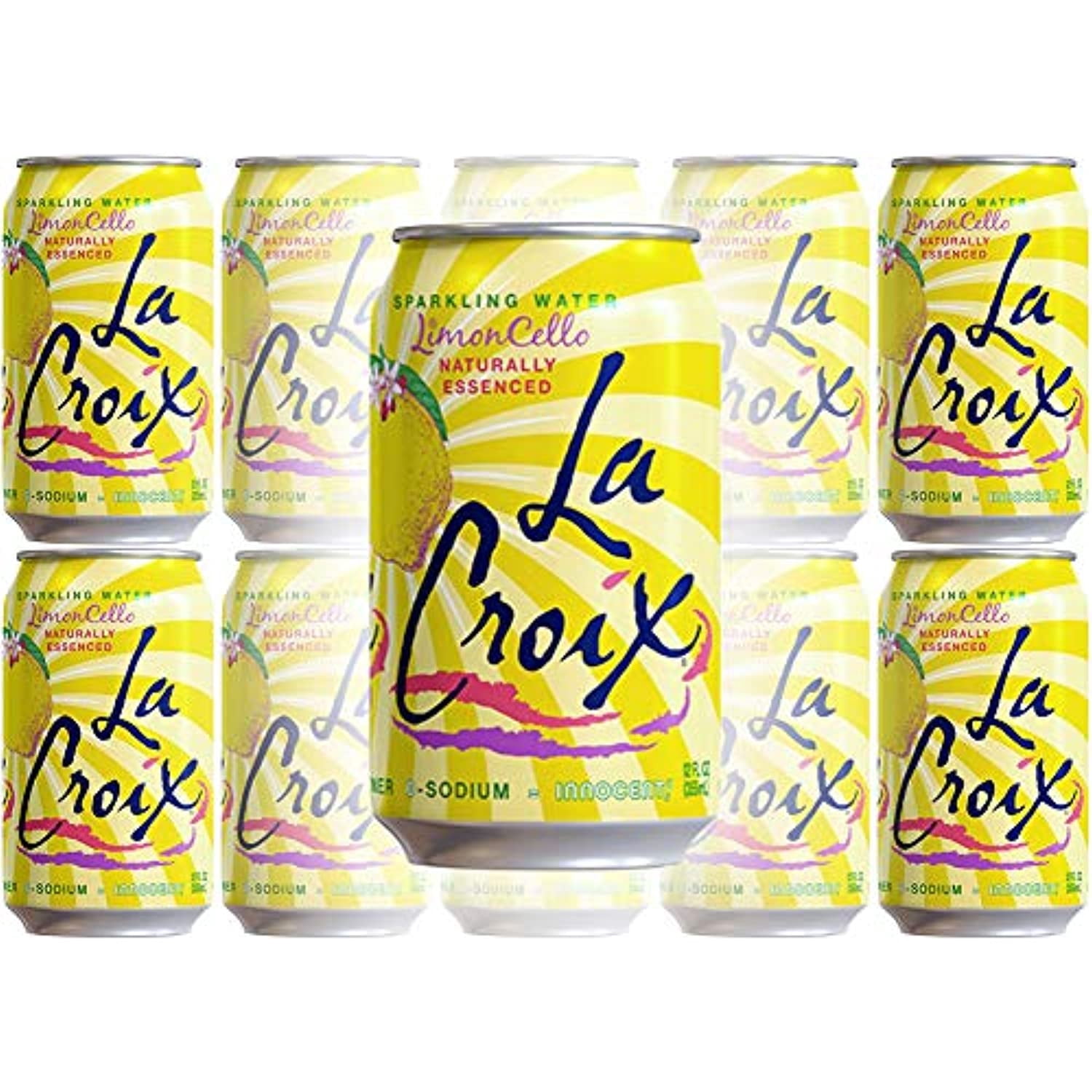 La Croix LimonCello Sparkling Water, Naturally Essenced, No Sugar, Zero ...