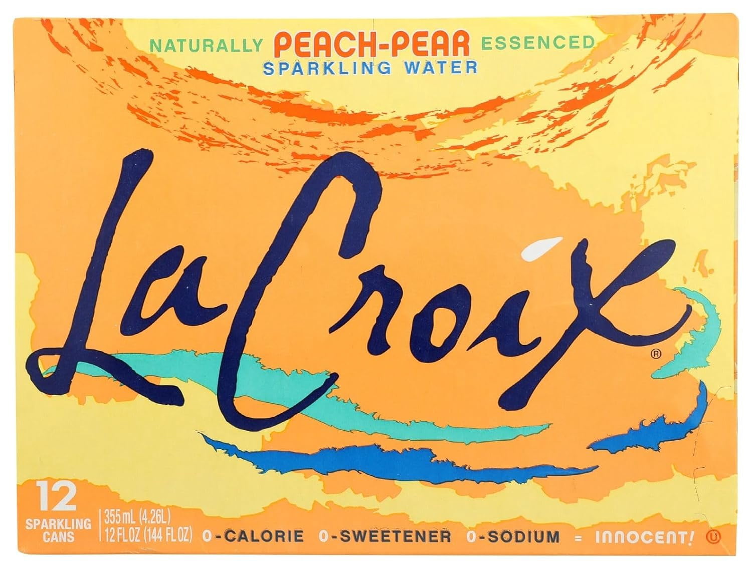 La Croix Peach Pear Flavored Sparkling Water, 12 Packs, Zero Calories ...