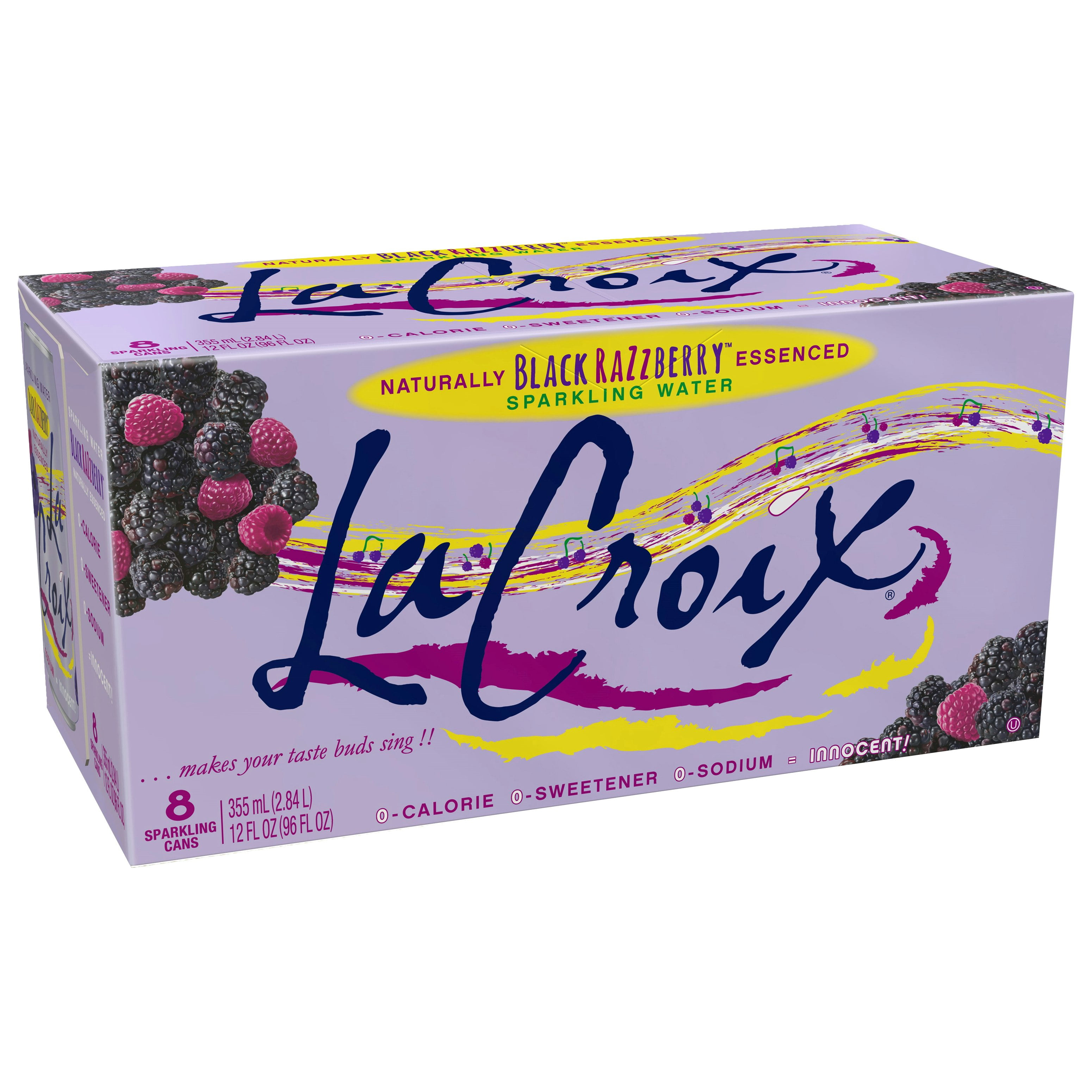 La Croix Sparkling Water Black Raspberry 8 Pack 12 oz (Pack Of 3 ...
