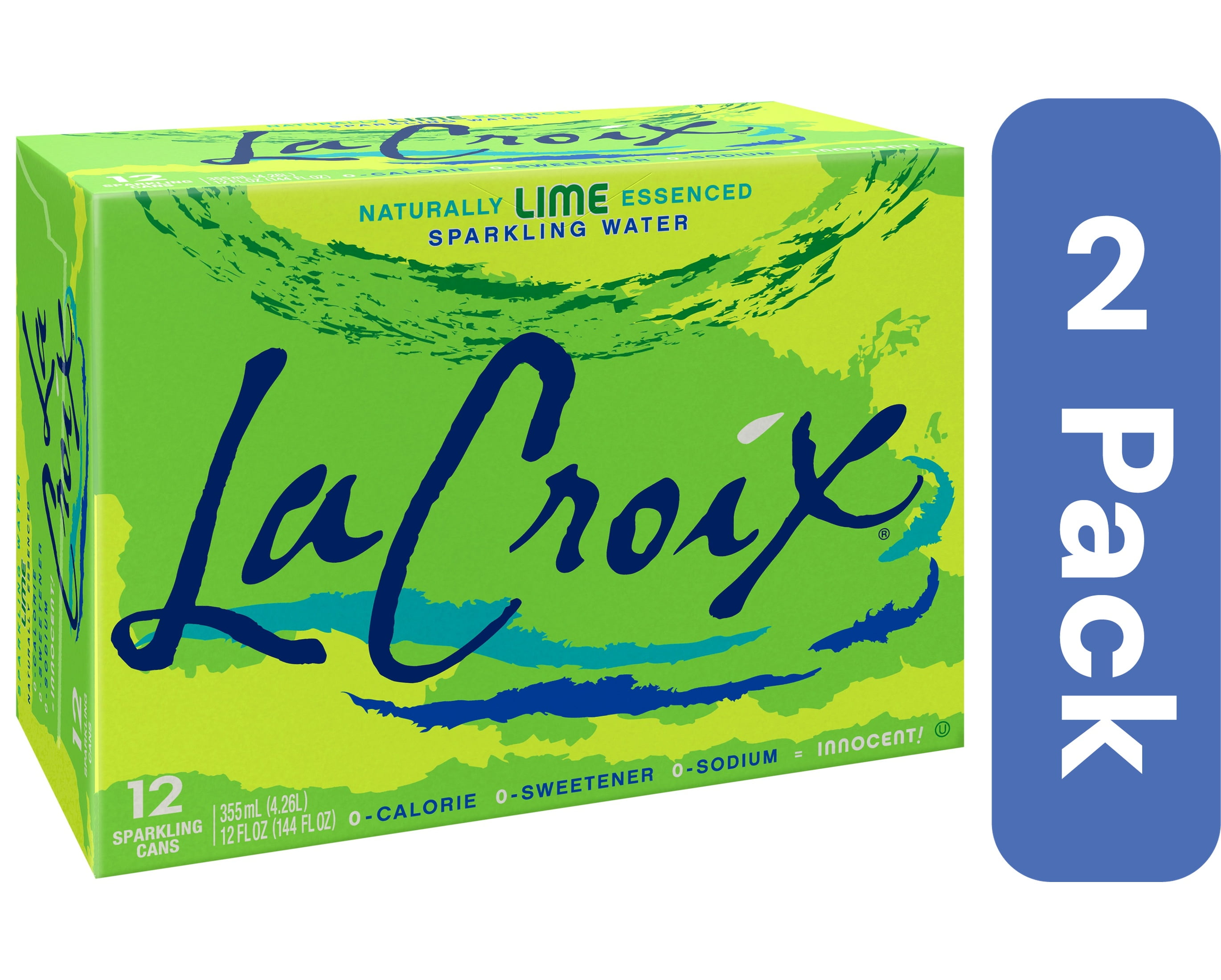 La Croix Sparkling Water Lime 12-Pack 12 oz (Pack Of 2) - Walmart.com