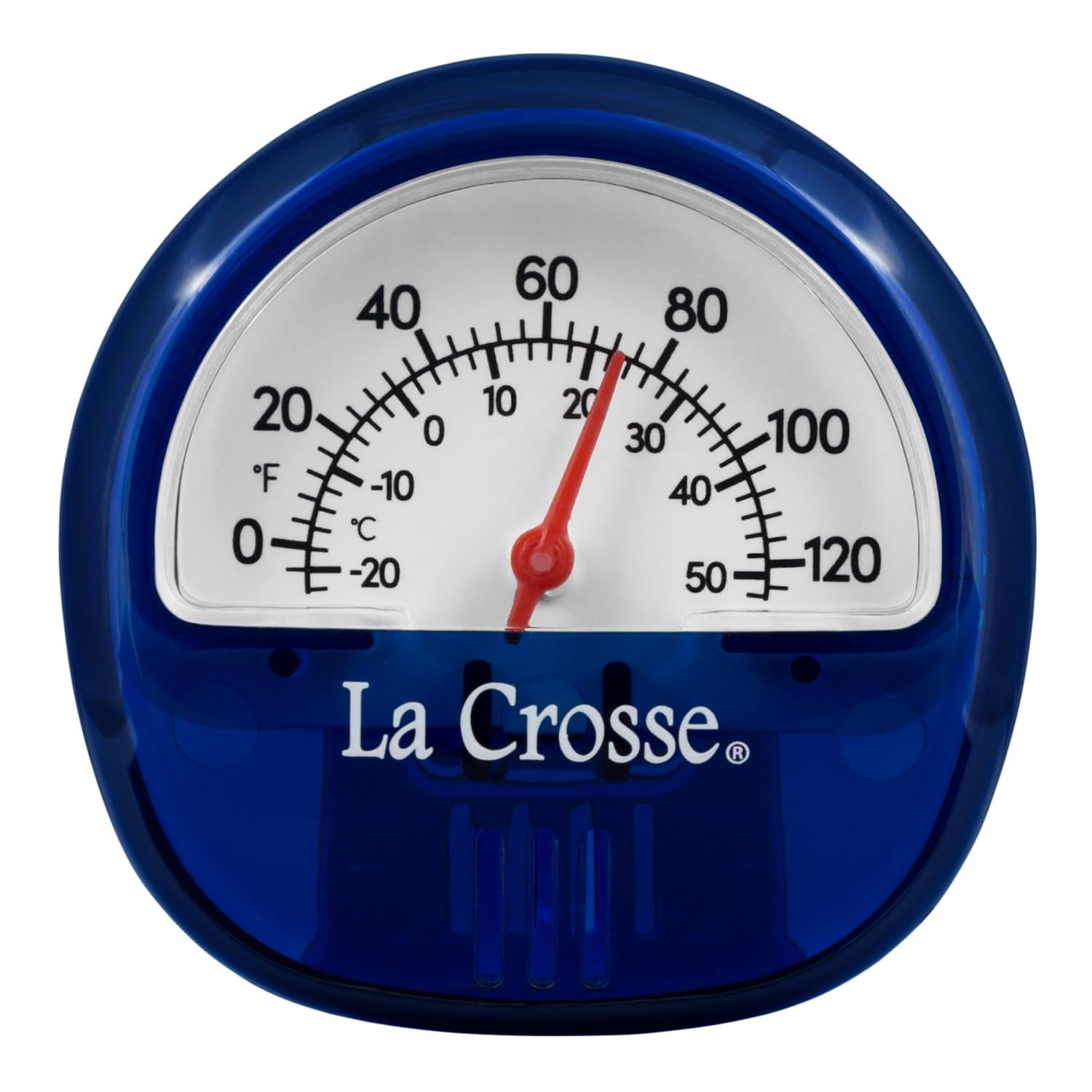 La Crosse Technology Blue Analog Thermometer, Indoor Outdoor, Magnetic ...