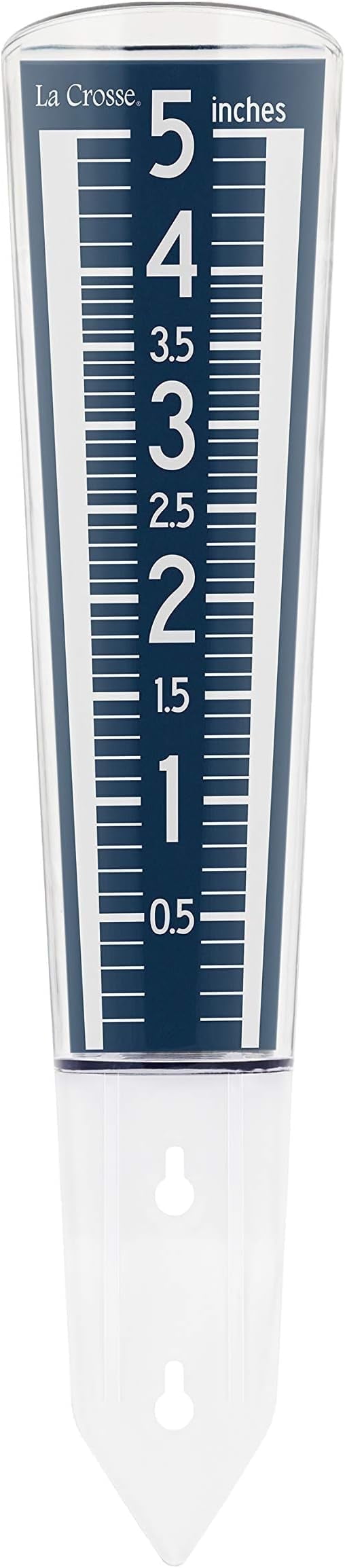 La Crosse, Large Acrylic Rain Gauge, 5 Inch Capacity, Navy Blue ...