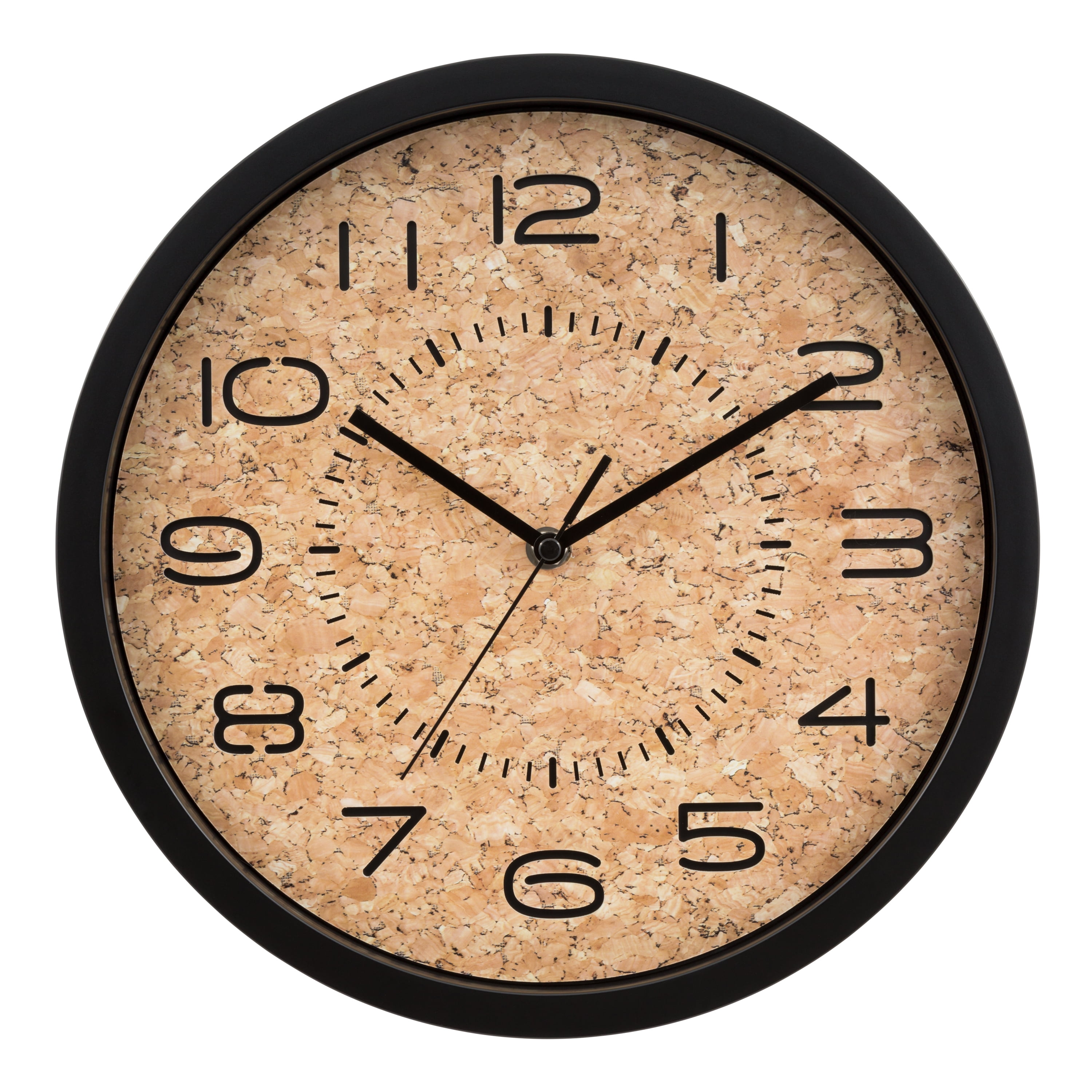 La Crosse Clock 12-inch Beige Felix Cork Silent Sweeping Quartz Analog ...