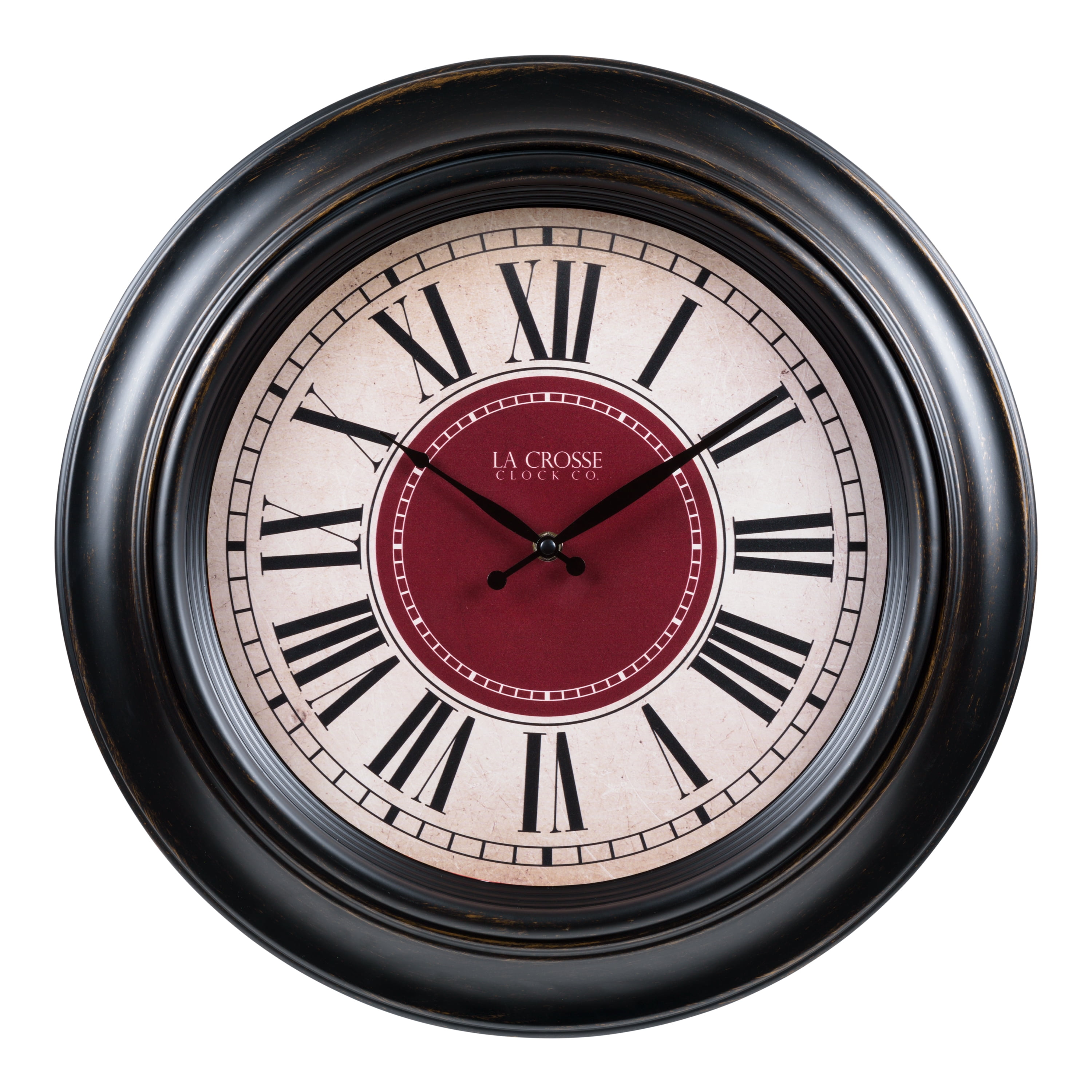 La Crosse Clock 18-inch Oil-Rubbed Bronze Barton Classic Quartz Analog ...