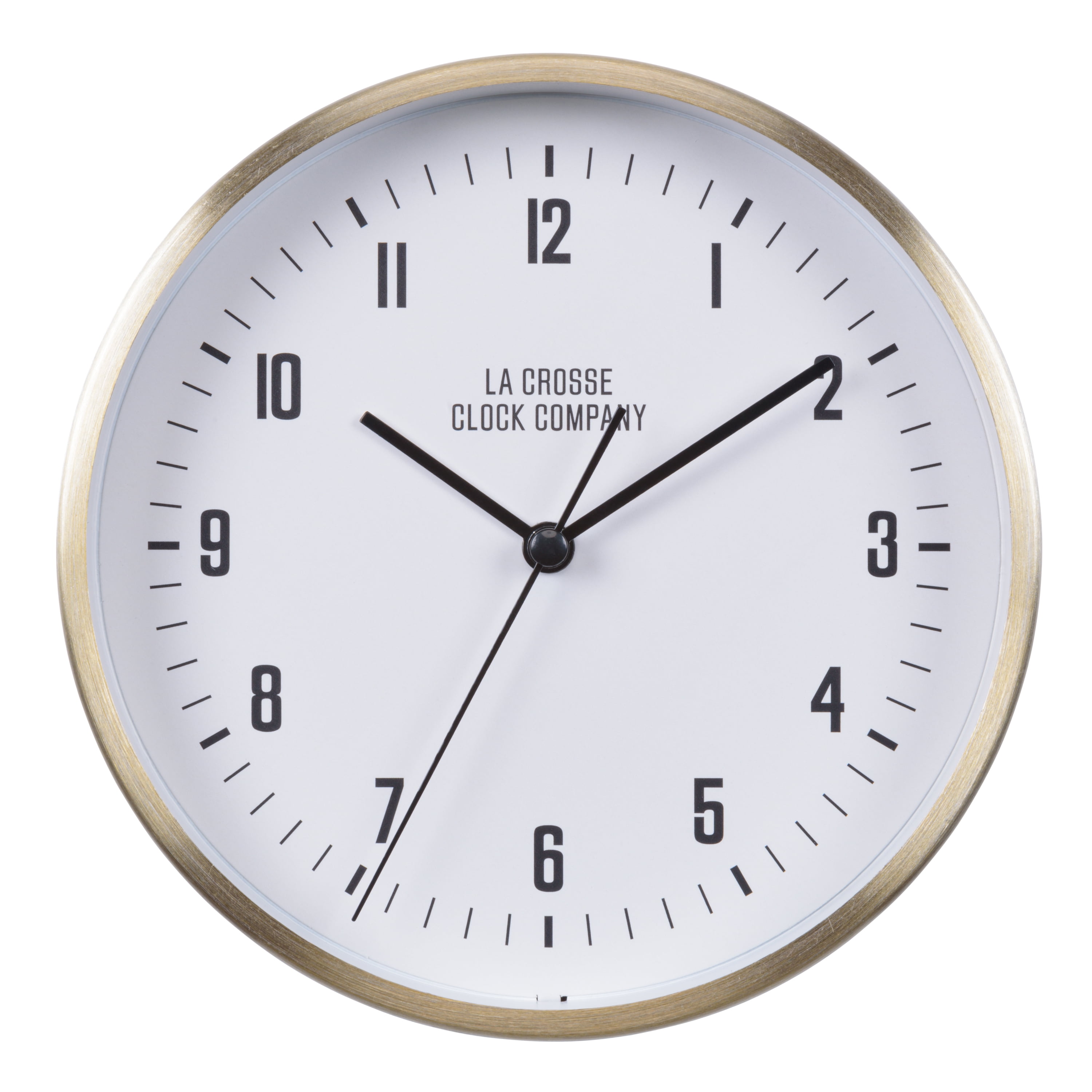La Crosse Clock 6" Quartz Analog Wells Metal Wall/Table Clock with ...