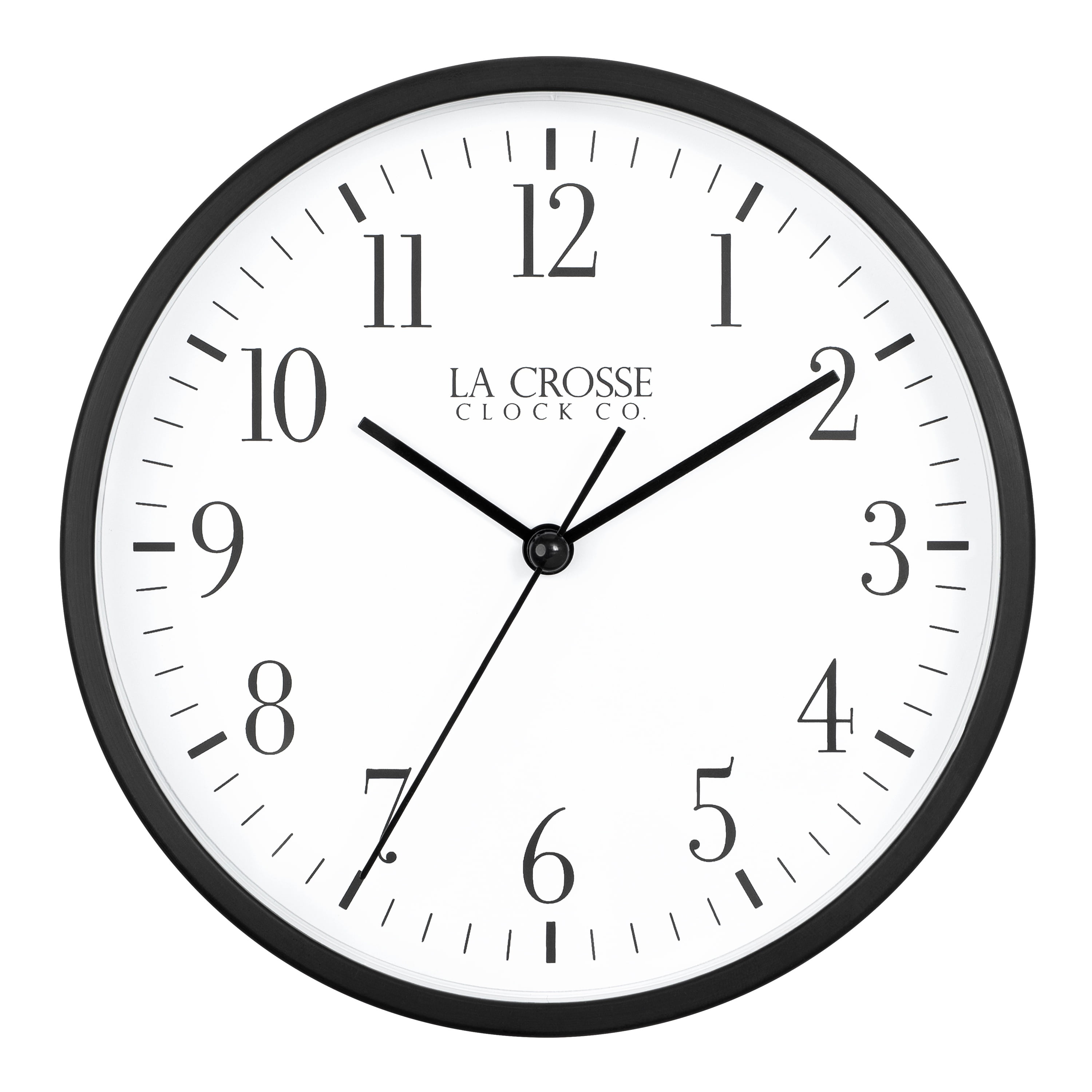 La Crosse Clock 6-inch Ames Silent Analog Quartz Wall/Table Clock, 404 ...